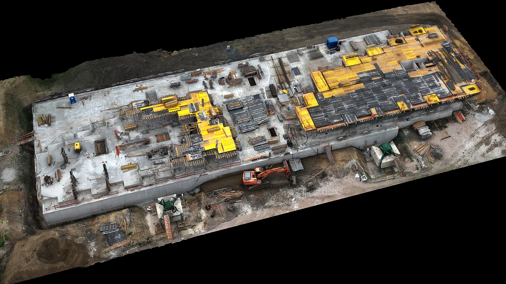 Construction-site Terrain Concrete Building Photogrammetry Model ...
