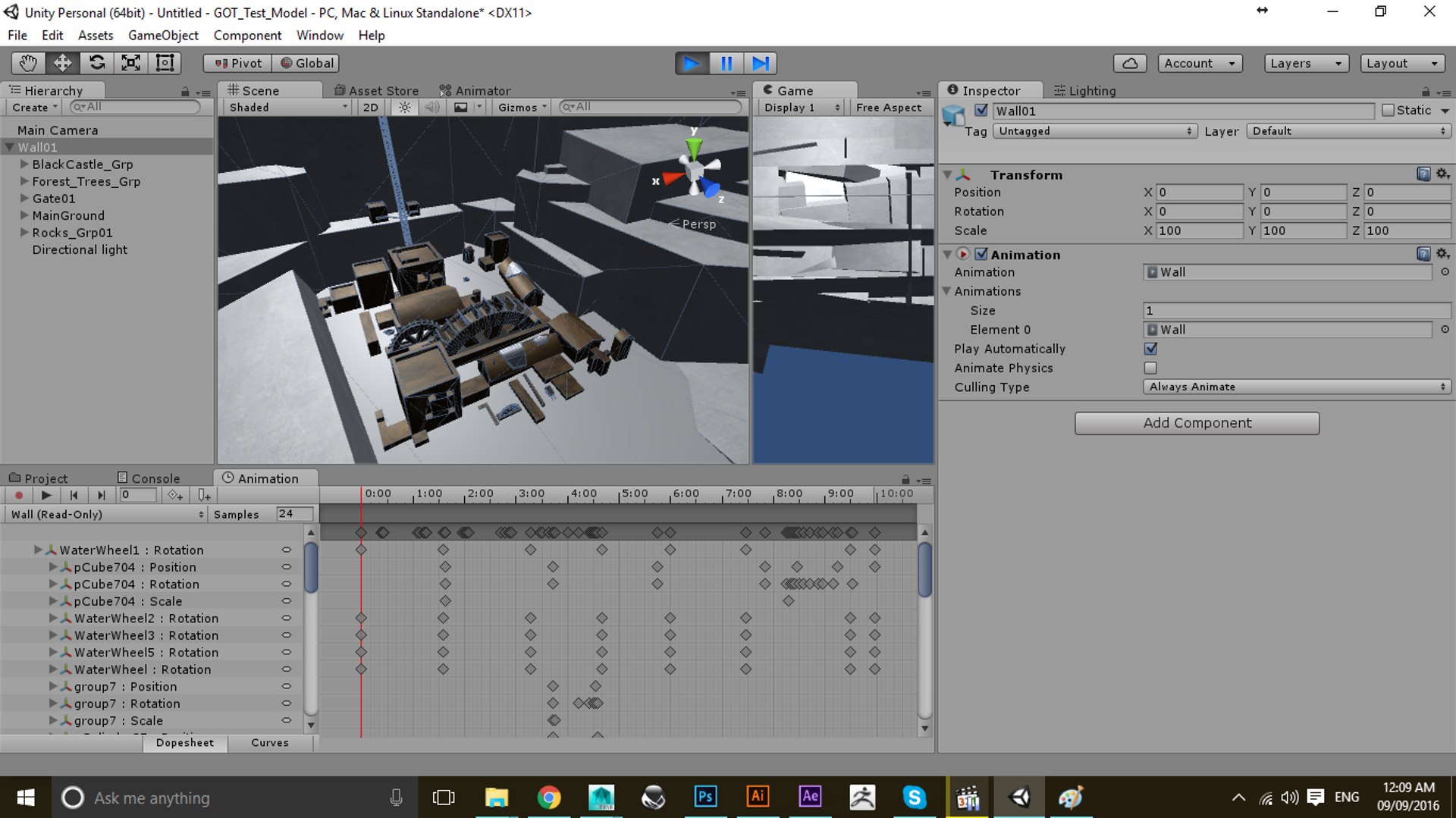 3d model wall castle