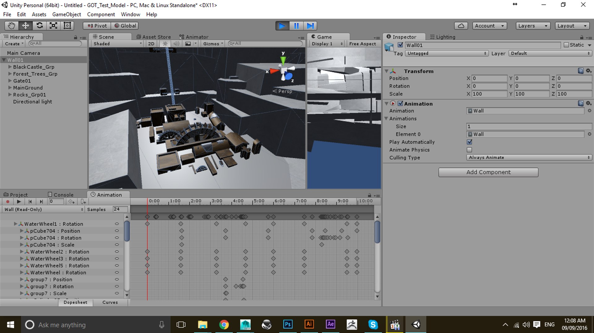 3d Model Wall Castle