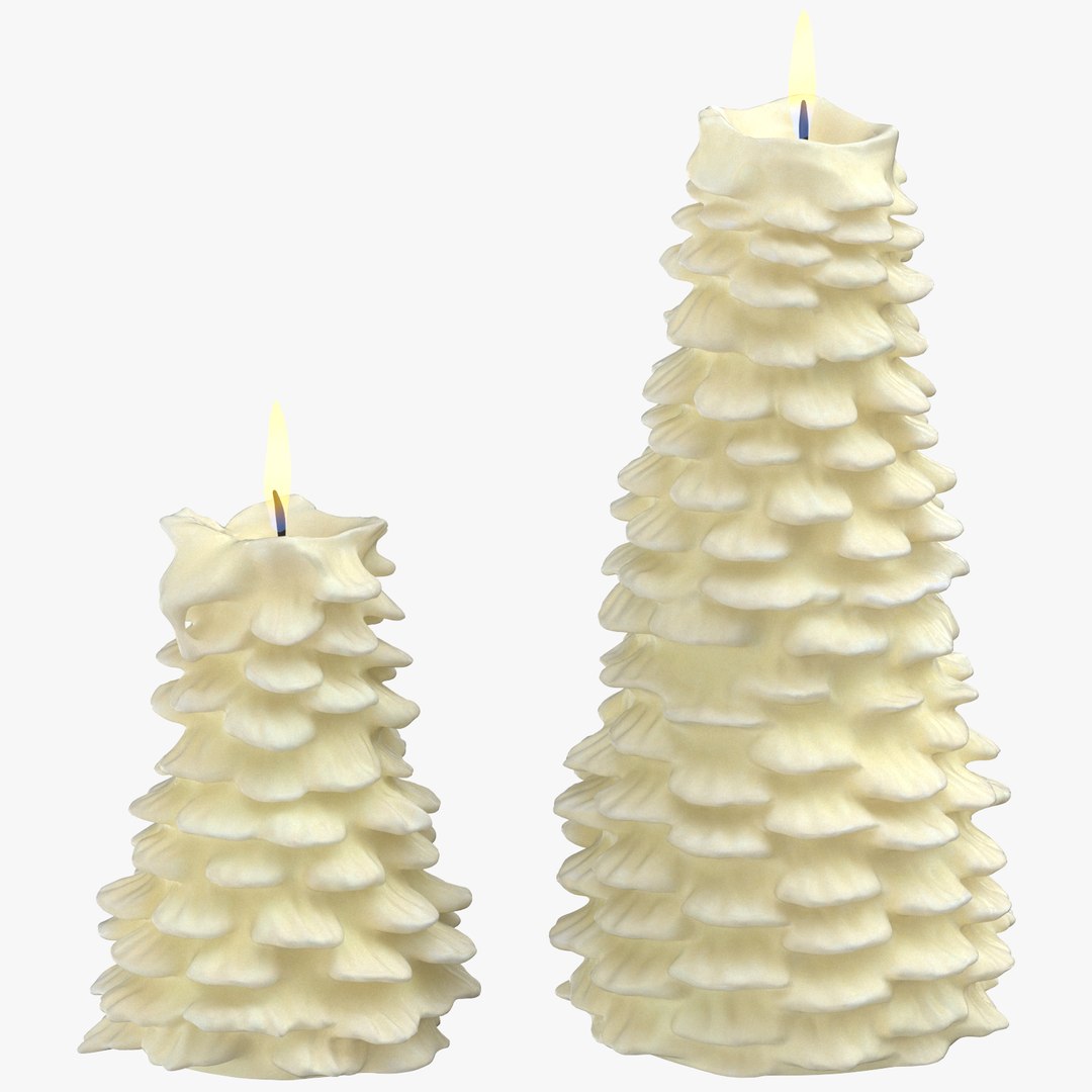 Tree shaped candles 03 3D model - TurboSquid 1350881