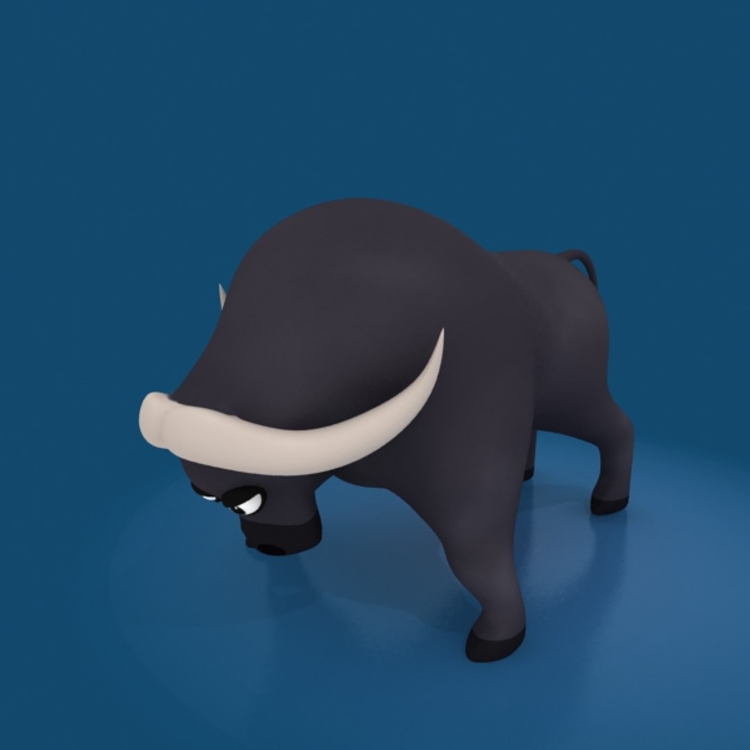 3d Cartoon Bison Rig