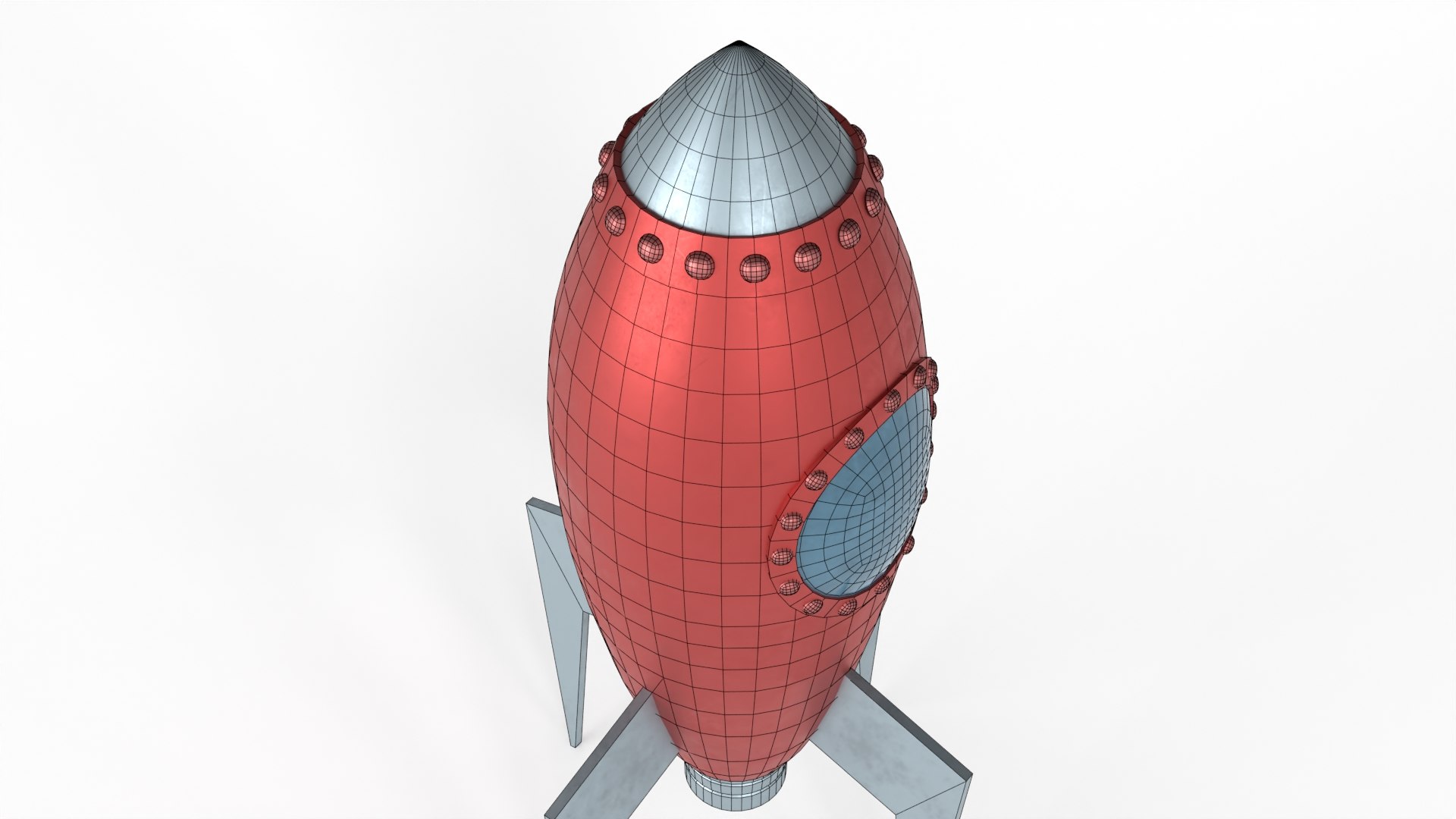 Red Metal Rocket 3D - TurboSquid 1652836