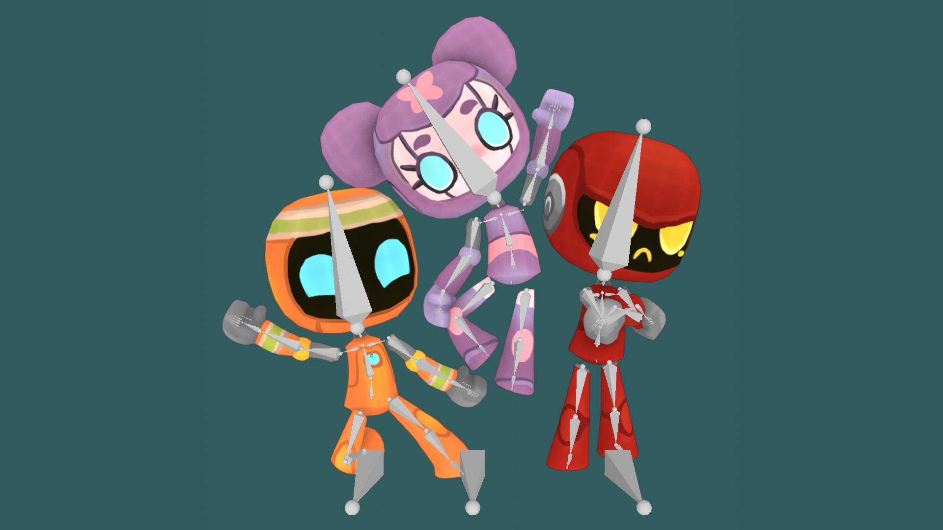 3D Robots Family Rigged - TurboSquid 1653712