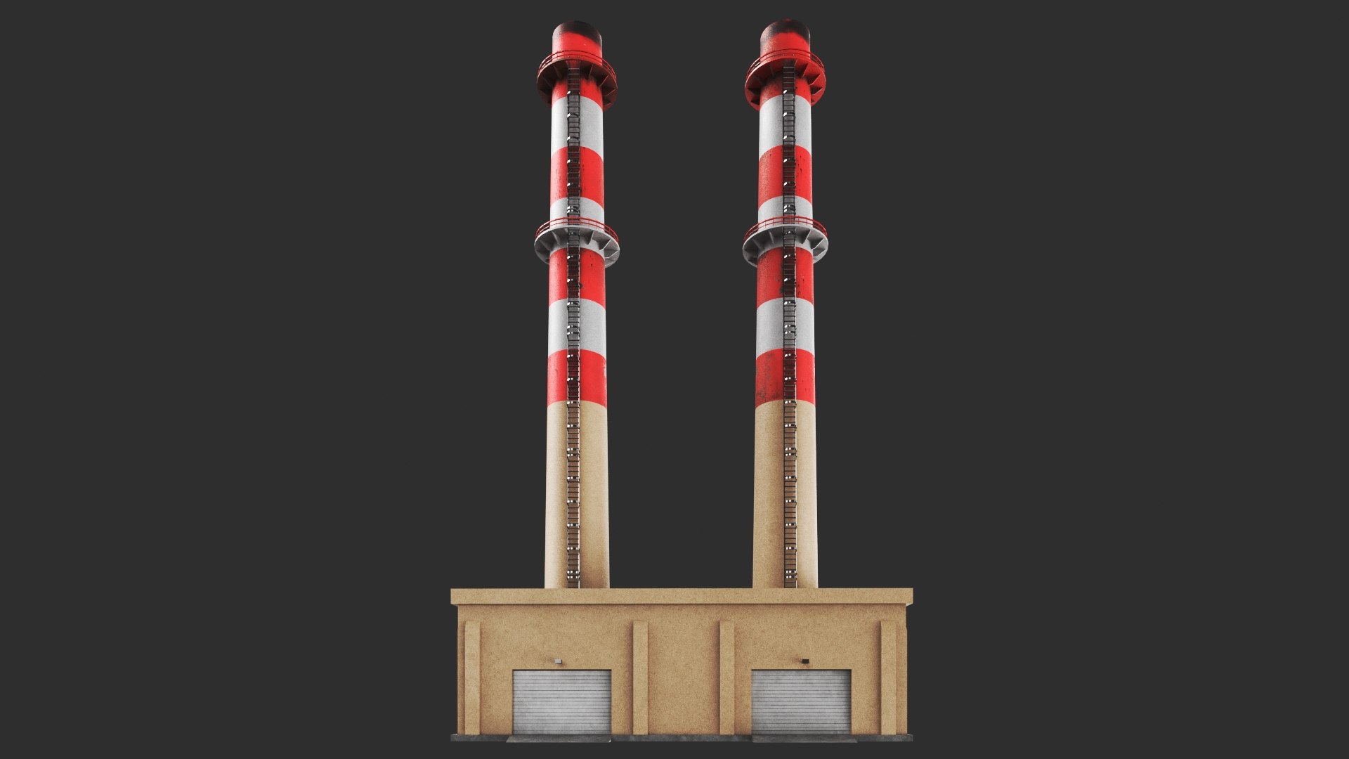 Detailed Refinery Chimneys 3D Model - TurboSquid 2338823