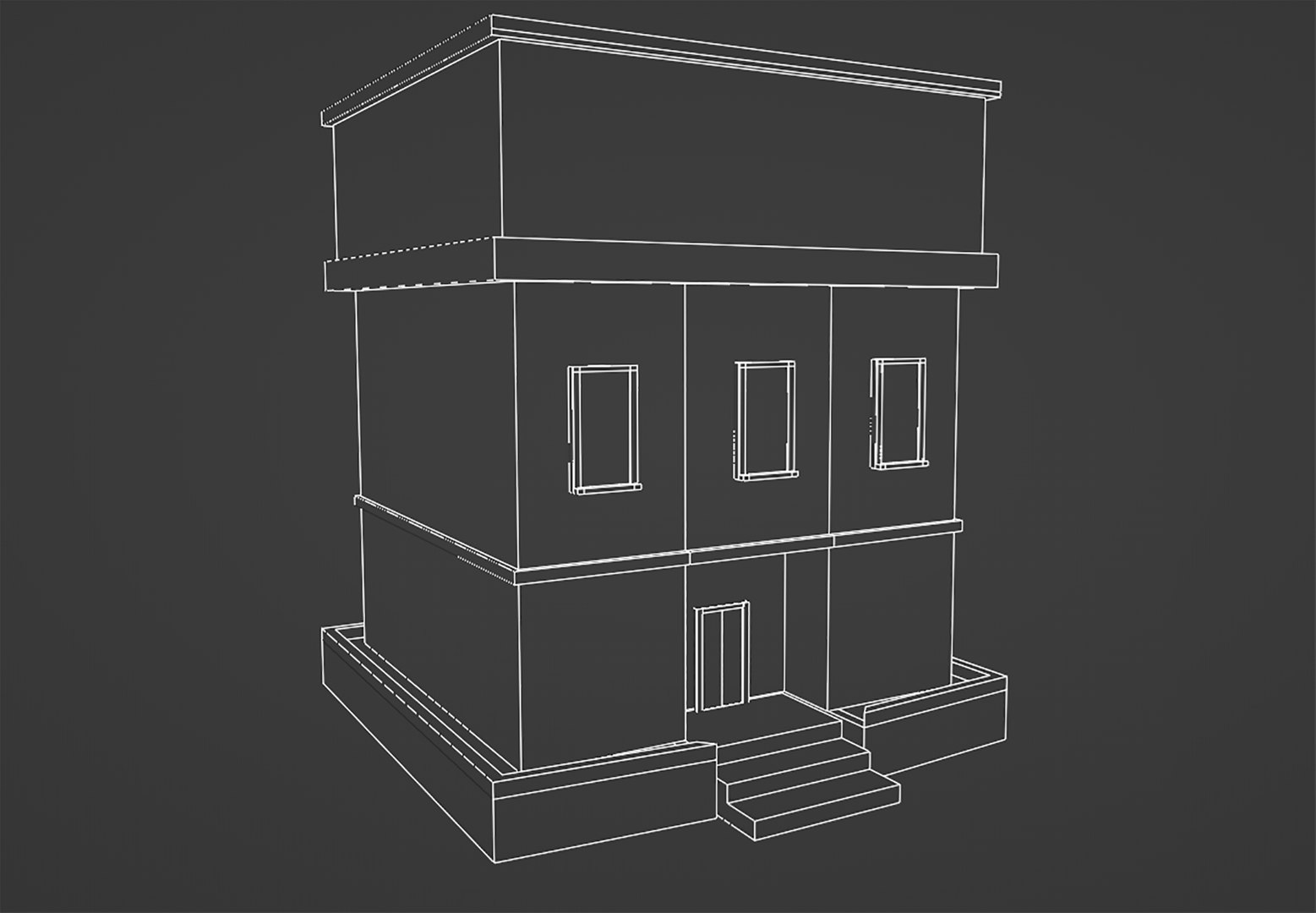 Mini Building Blue 3D Model - TurboSquid 2263423