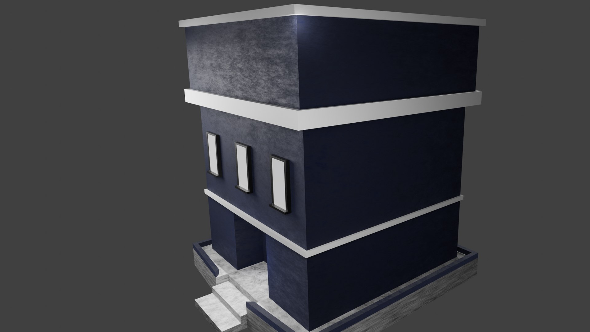 Mini Building Blue 3D Model - TurboSquid 2263423