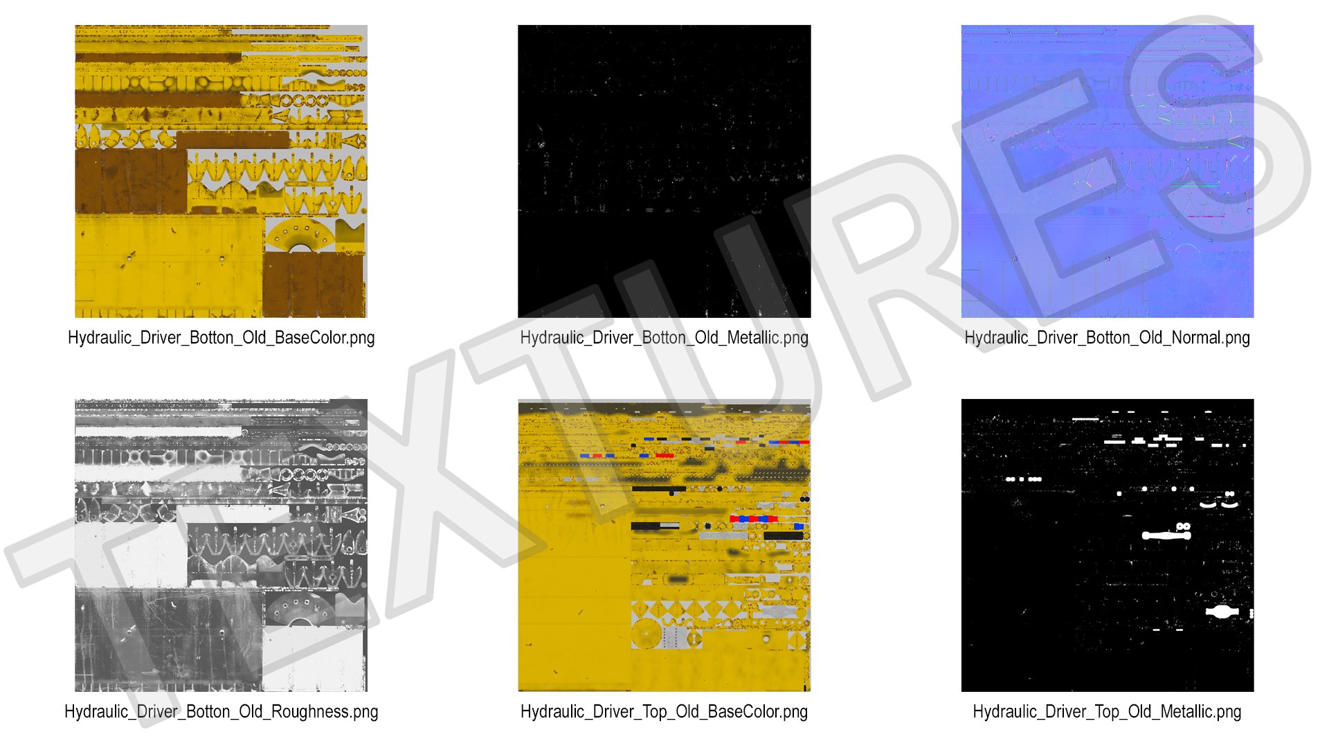 3D Hydraulic Piling Rig Component Old - TurboSquid 2342341