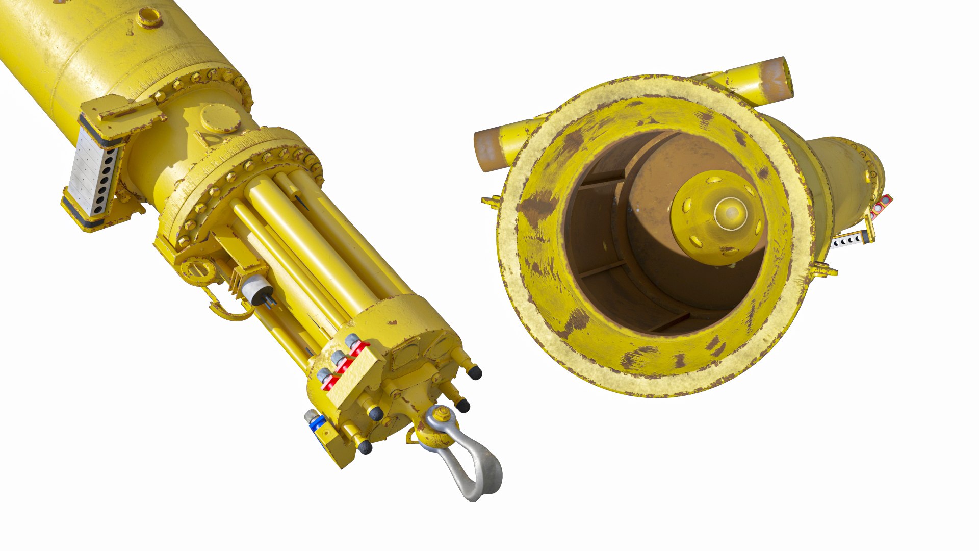 3D Hydraulic Piling Rig Component Old - TurboSquid 2342341