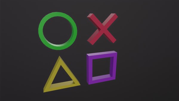 modelo 3d Símbolos de los botones de Playstation - TurboSquid 2138108
