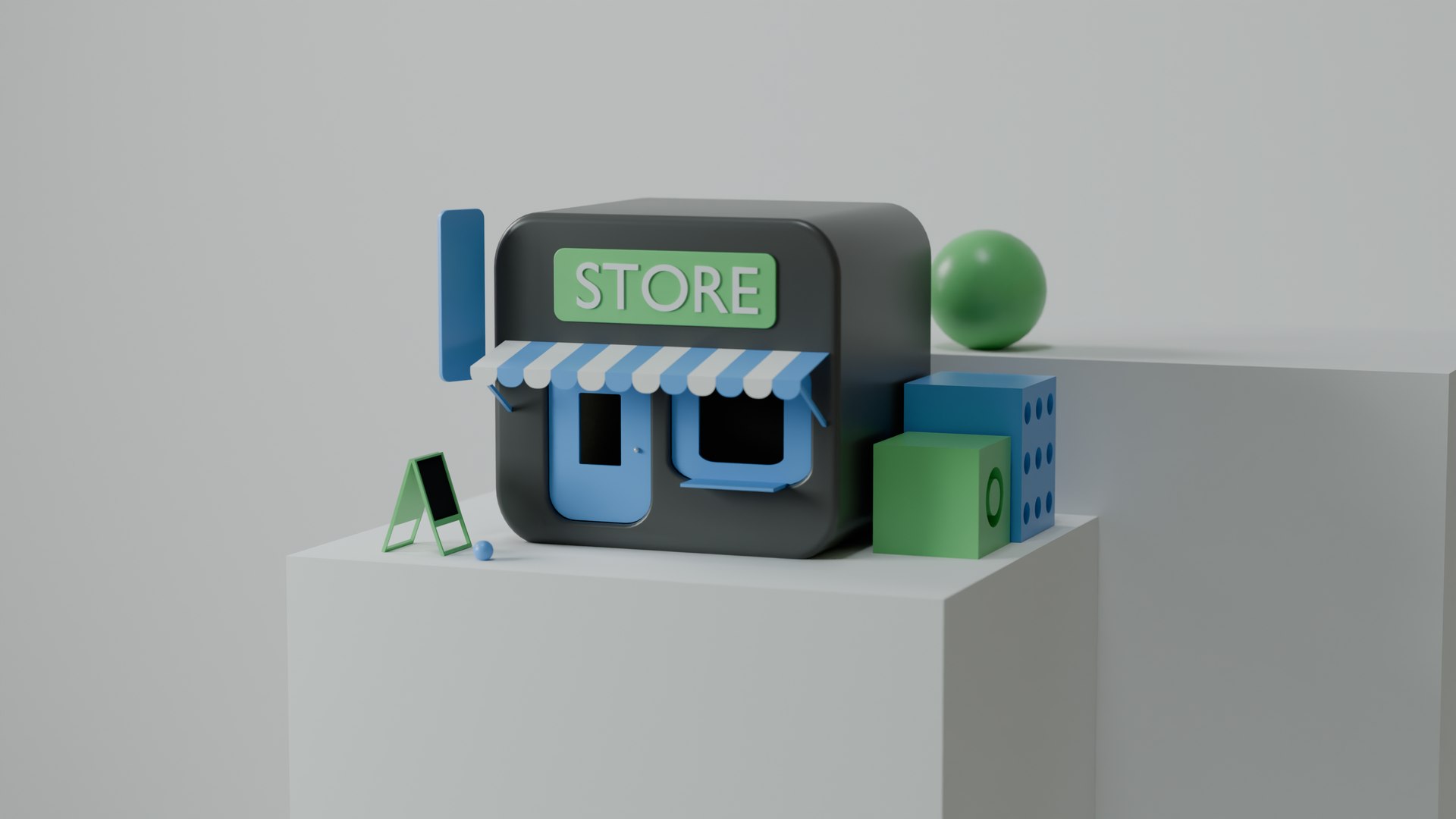 Free Small Store Scene 3D 3D Model - TurboSquid 2320451
