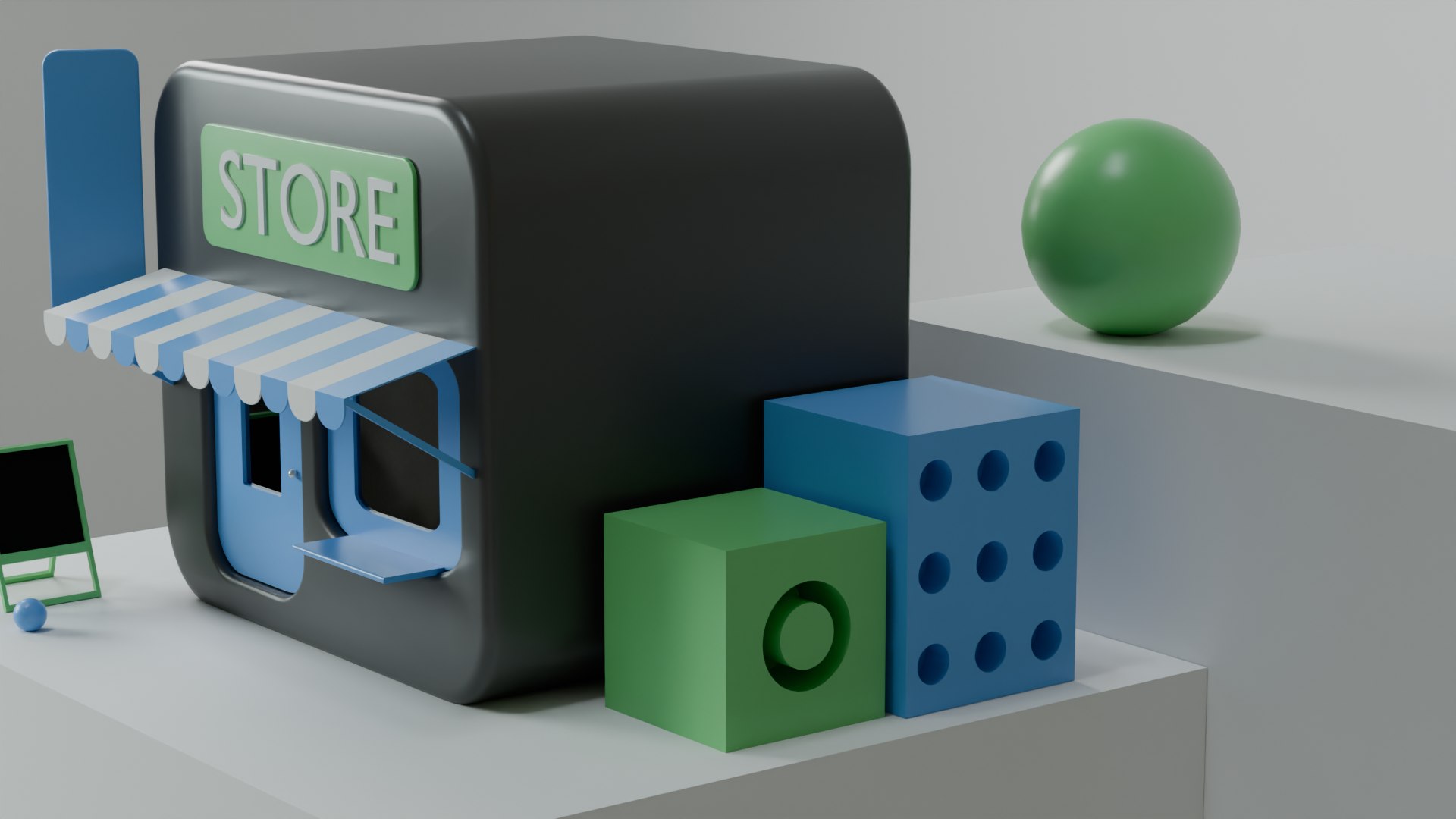 Free Small Store Scene 3D 3D Model - TurboSquid 2320451