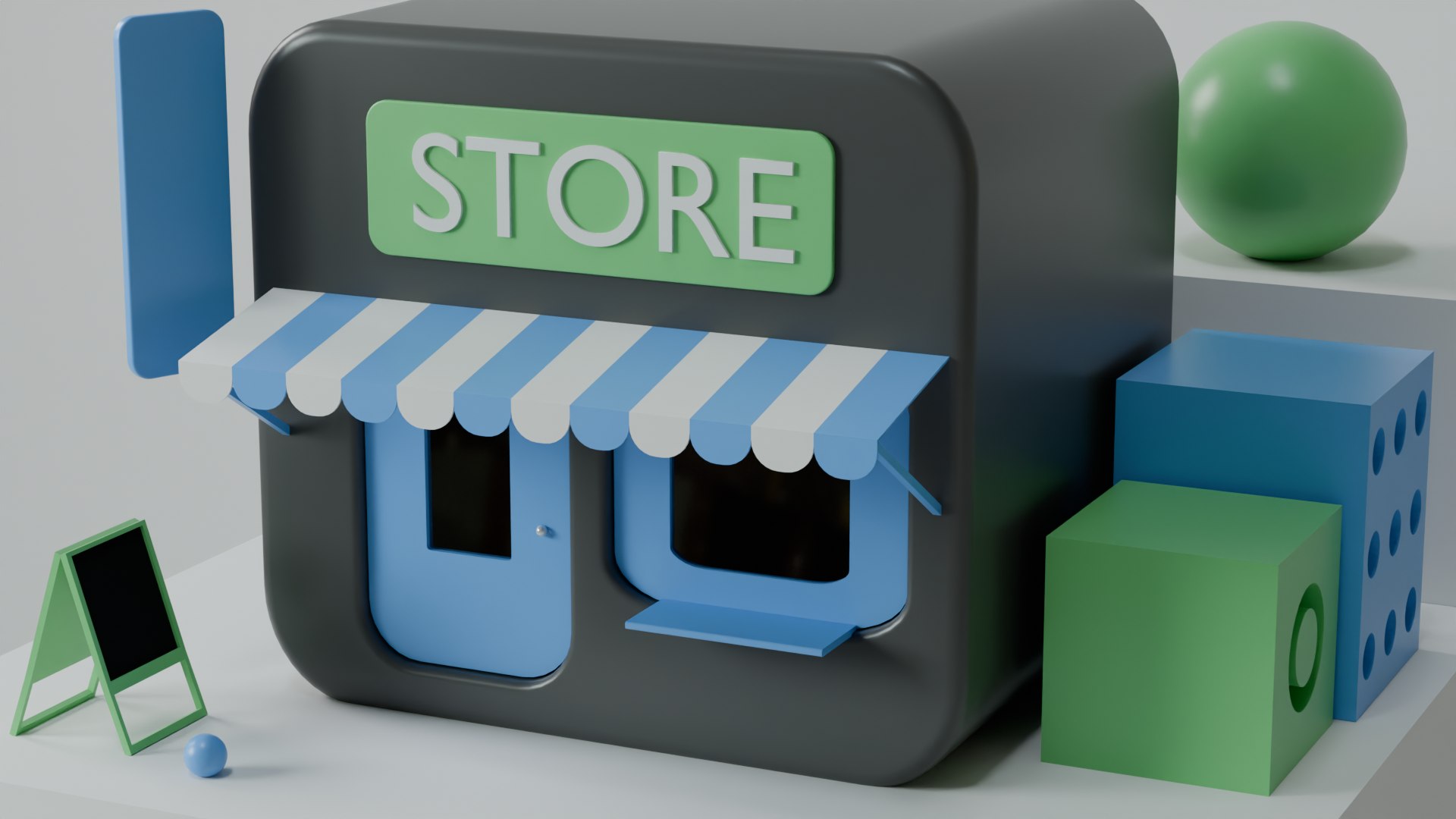 Free Small Store Scene 3D 3D Model - TurboSquid 2320451
