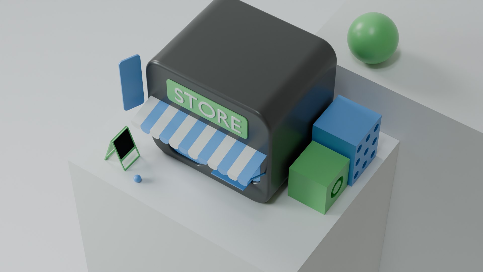 Free Small Store Scene 3D 3D Model - TurboSquid 2320451