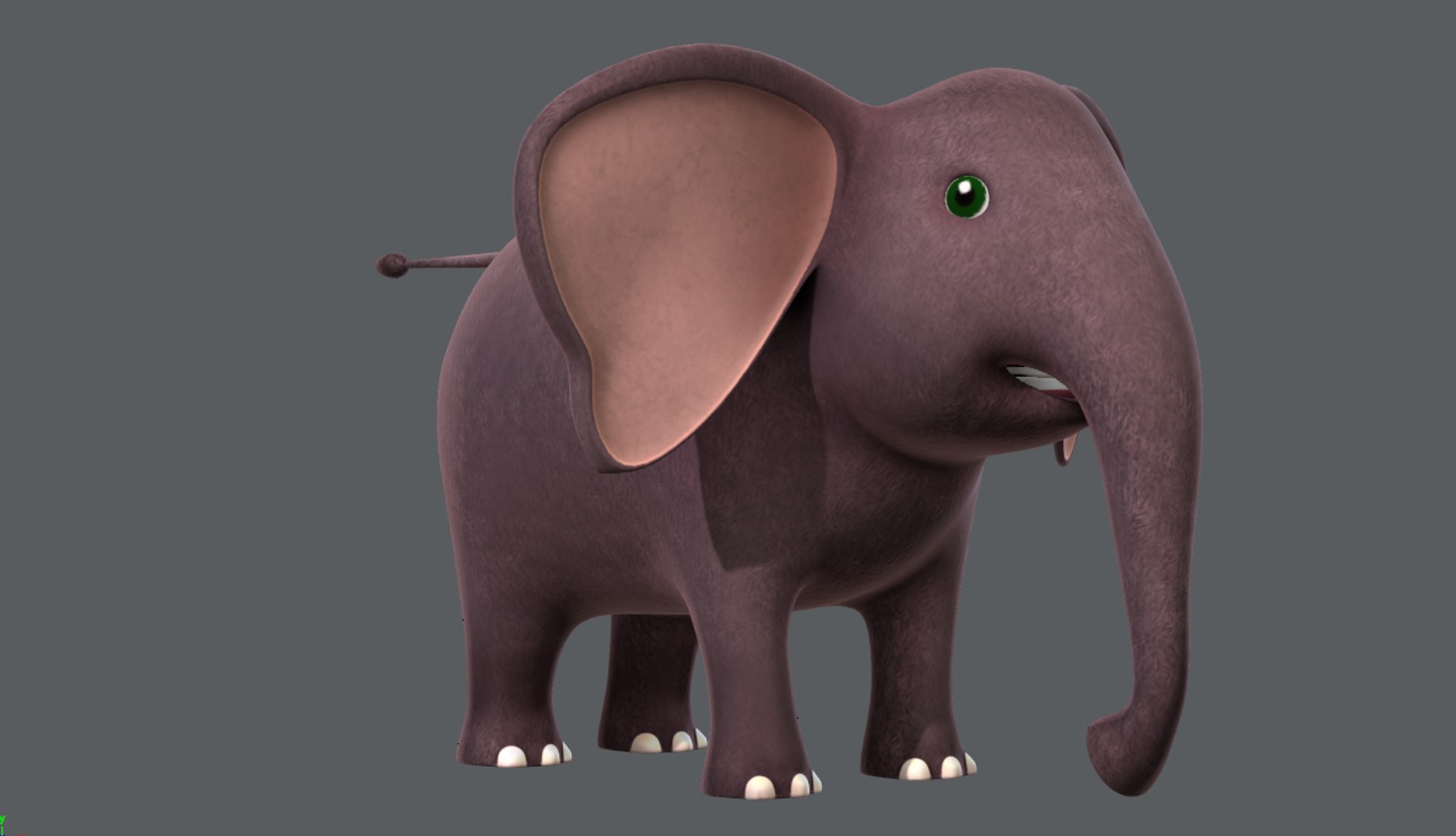 Elephant v01 cartoon animal 3D model - TurboSquid 1344584