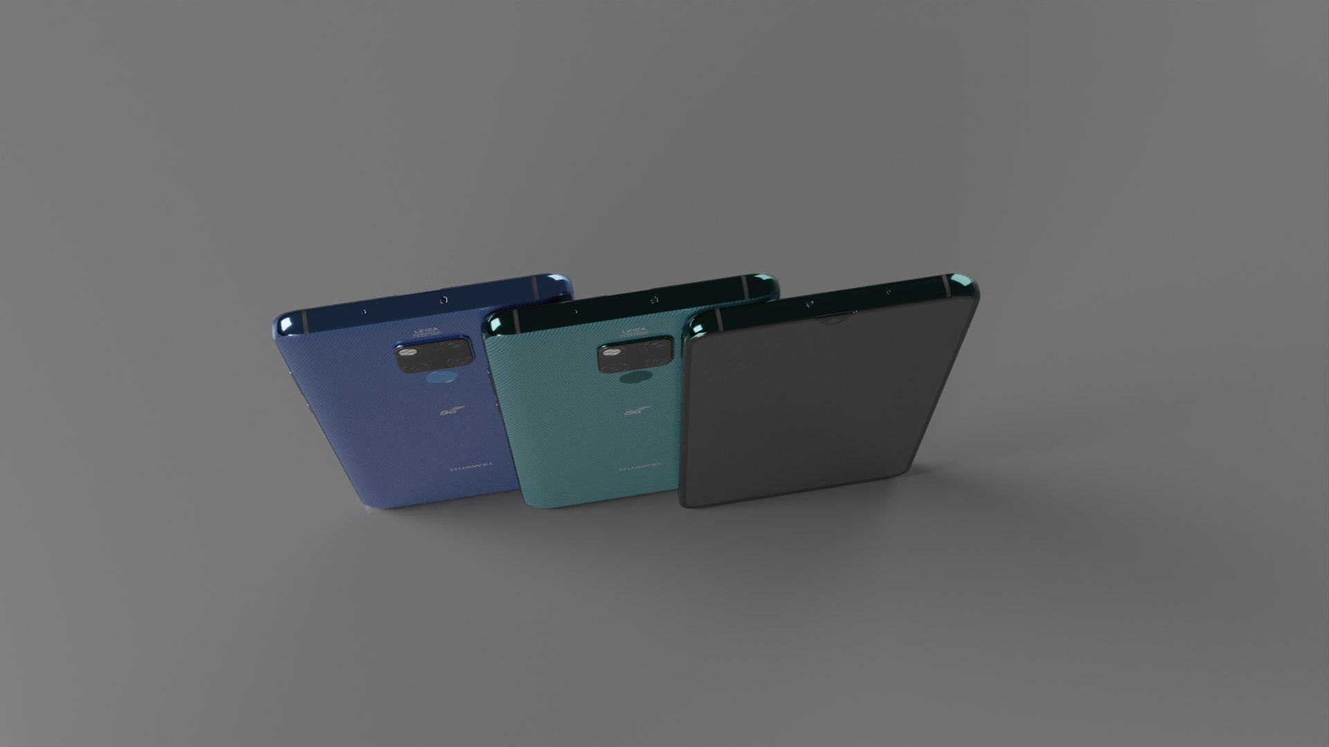 Huawei Mate 20 X 5G All Colors Smartphone model - TurboSquid 2073035