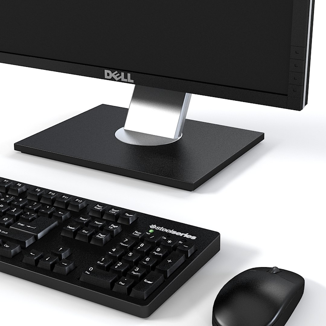 Dell Lcd Monitor Keyboard 3d Model