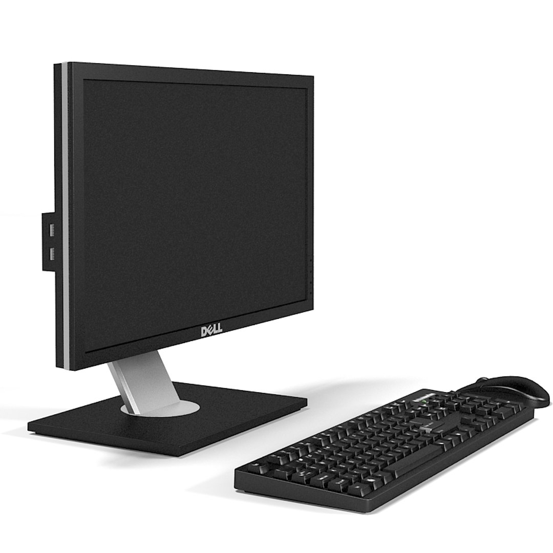 Dell Lcd Monitor Keyboard 3d Model