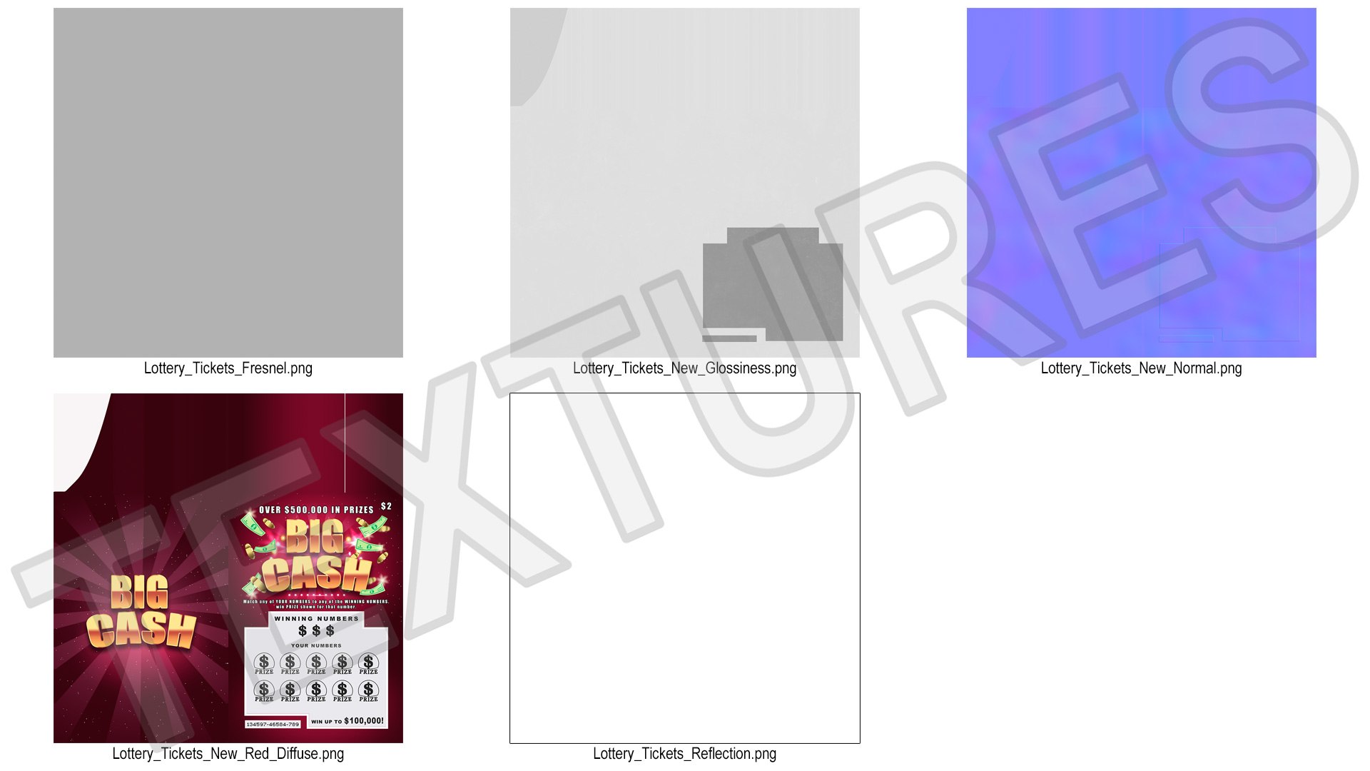 3D Big Cash Scratch Off Lottery Ticket model - TurboSquid 2115186