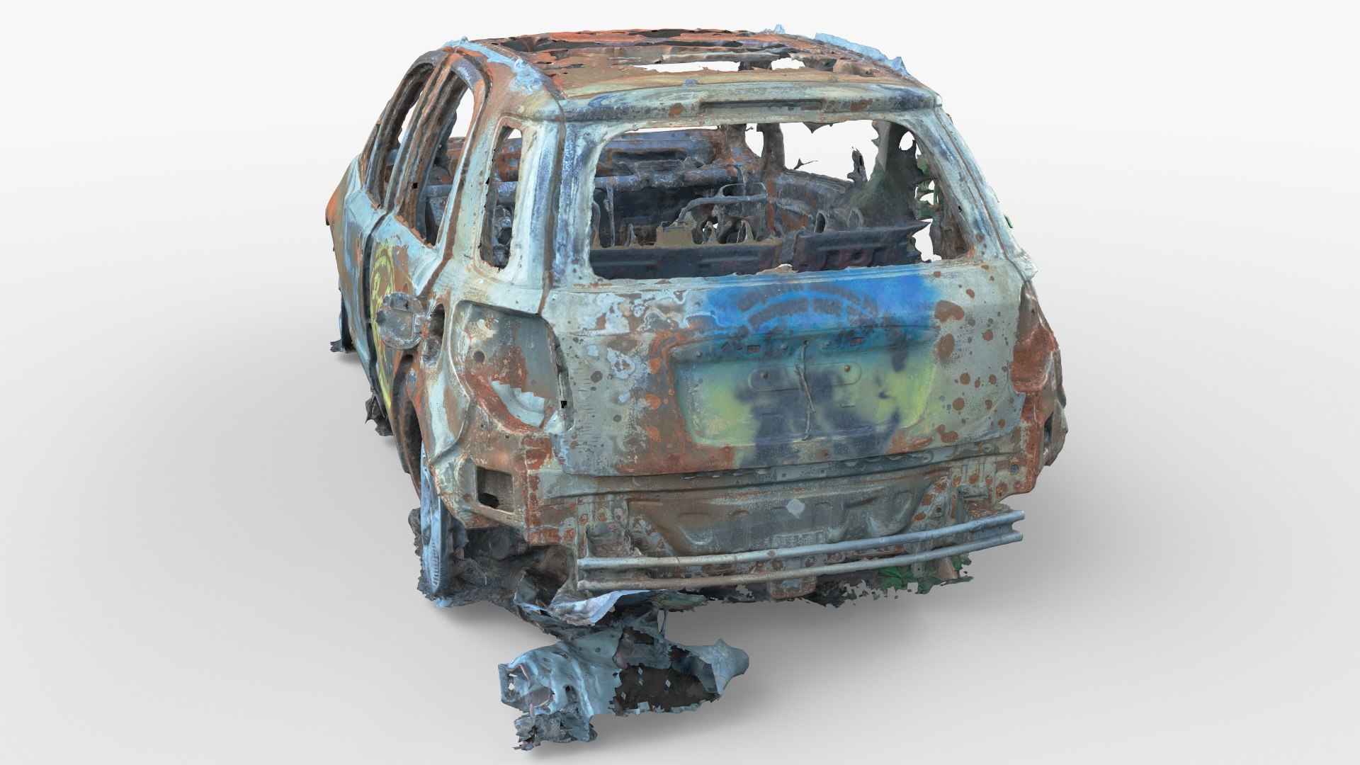 Burned Car Wreck 05 model - TurboSquid 2086127
