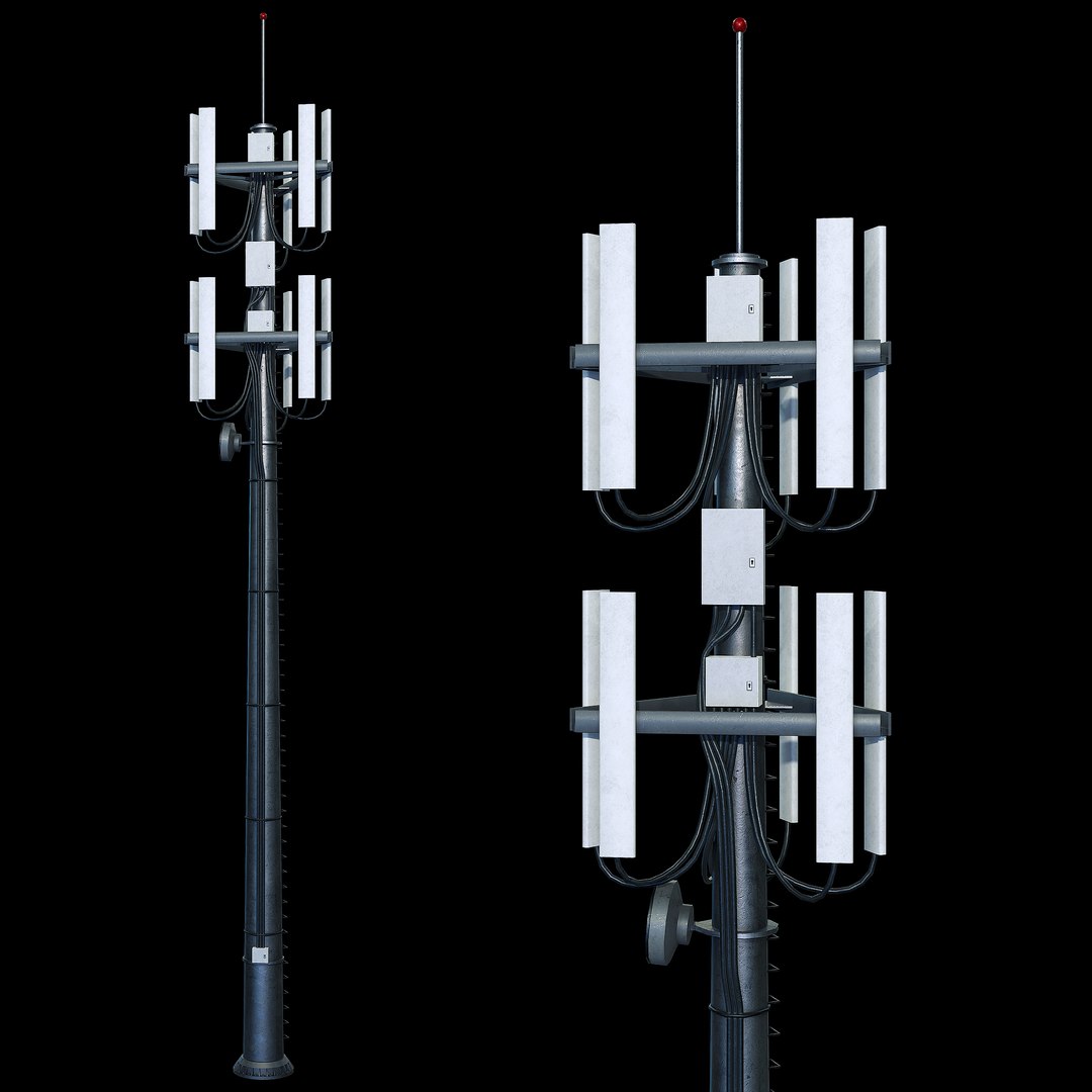 3D model Cell Site Tower - TurboSquid 2017109