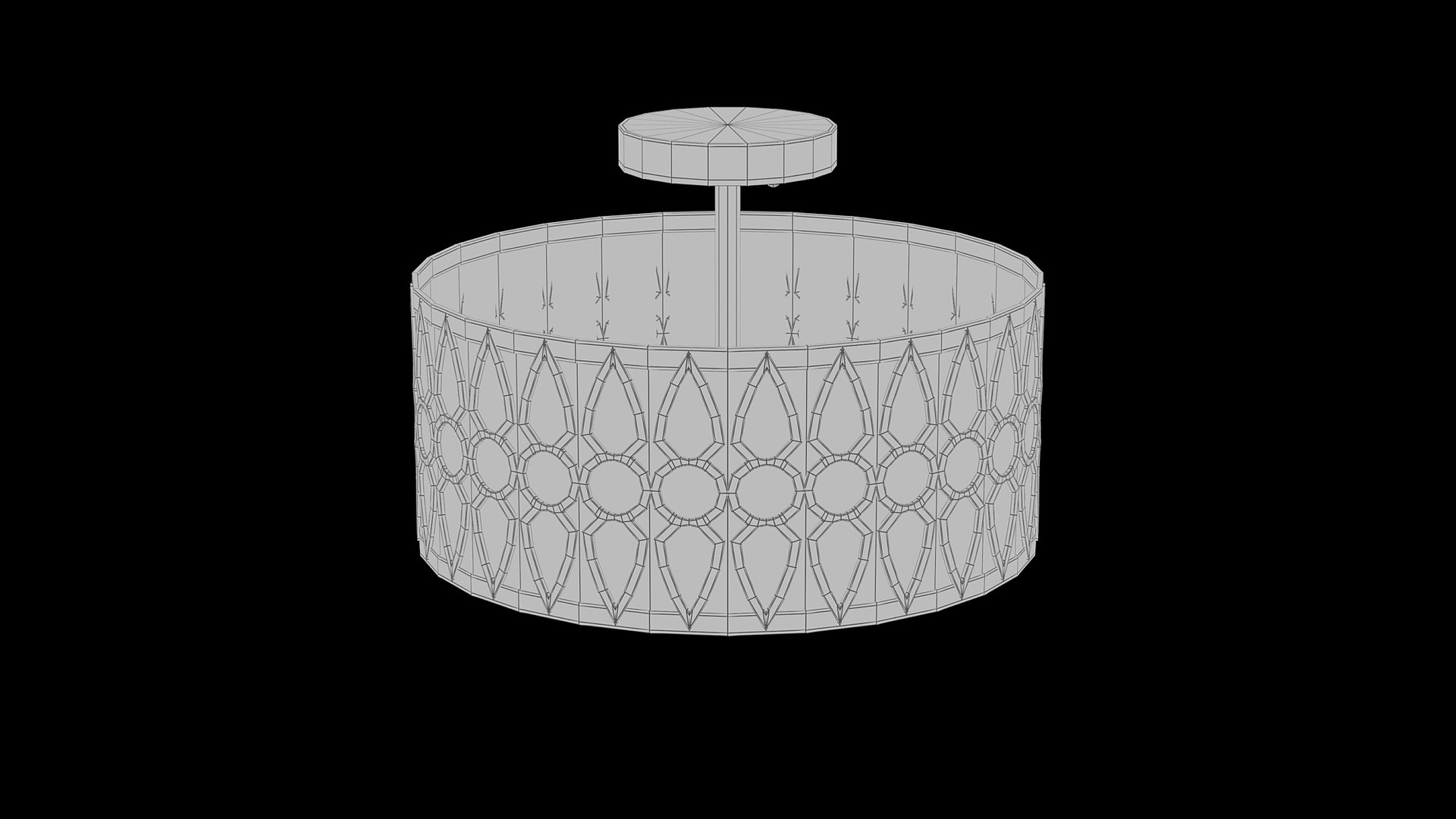 Aaru Fabric Semi Flush Mount MK3 3D Model - TurboSquid 2028684