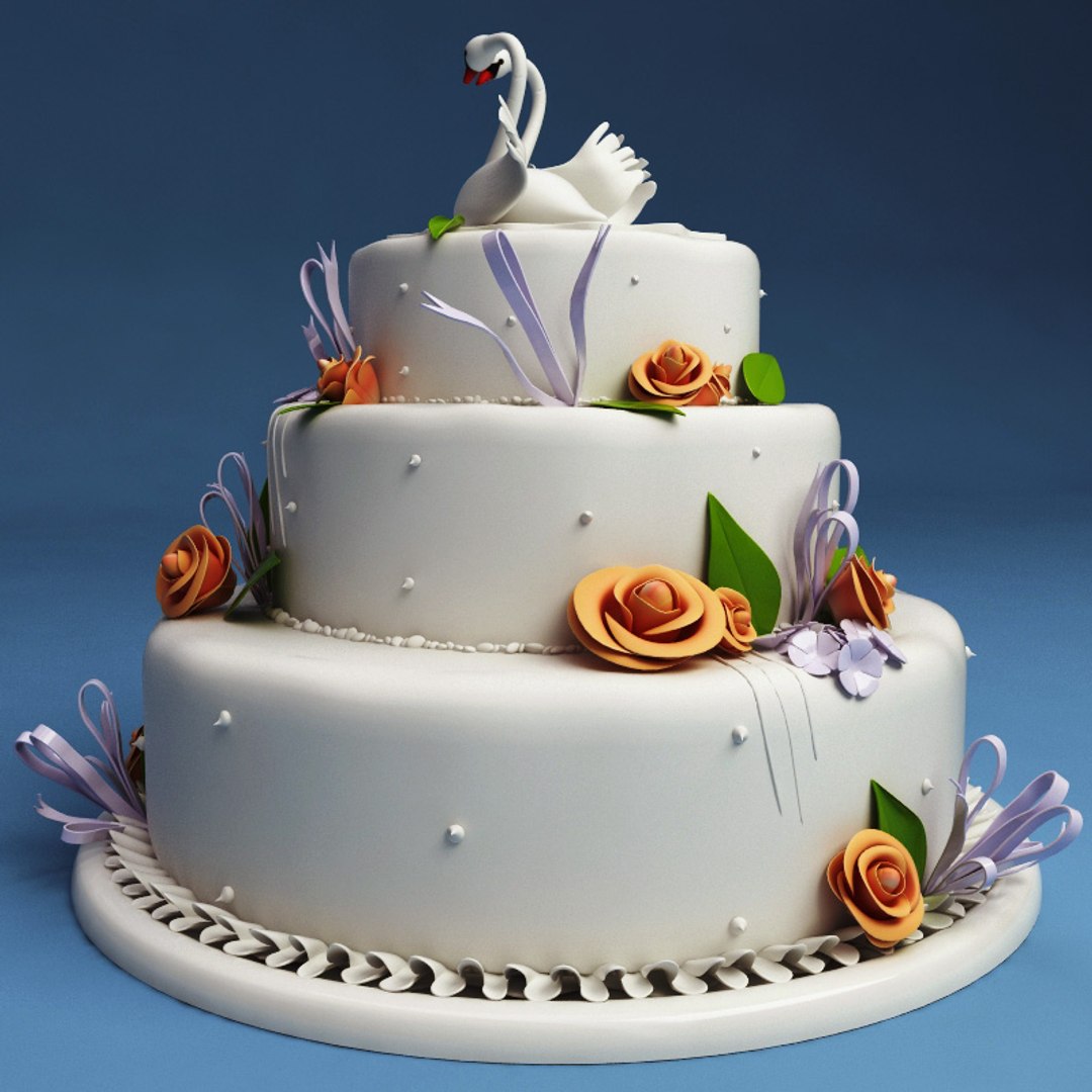 Cake Modelled 3d Model