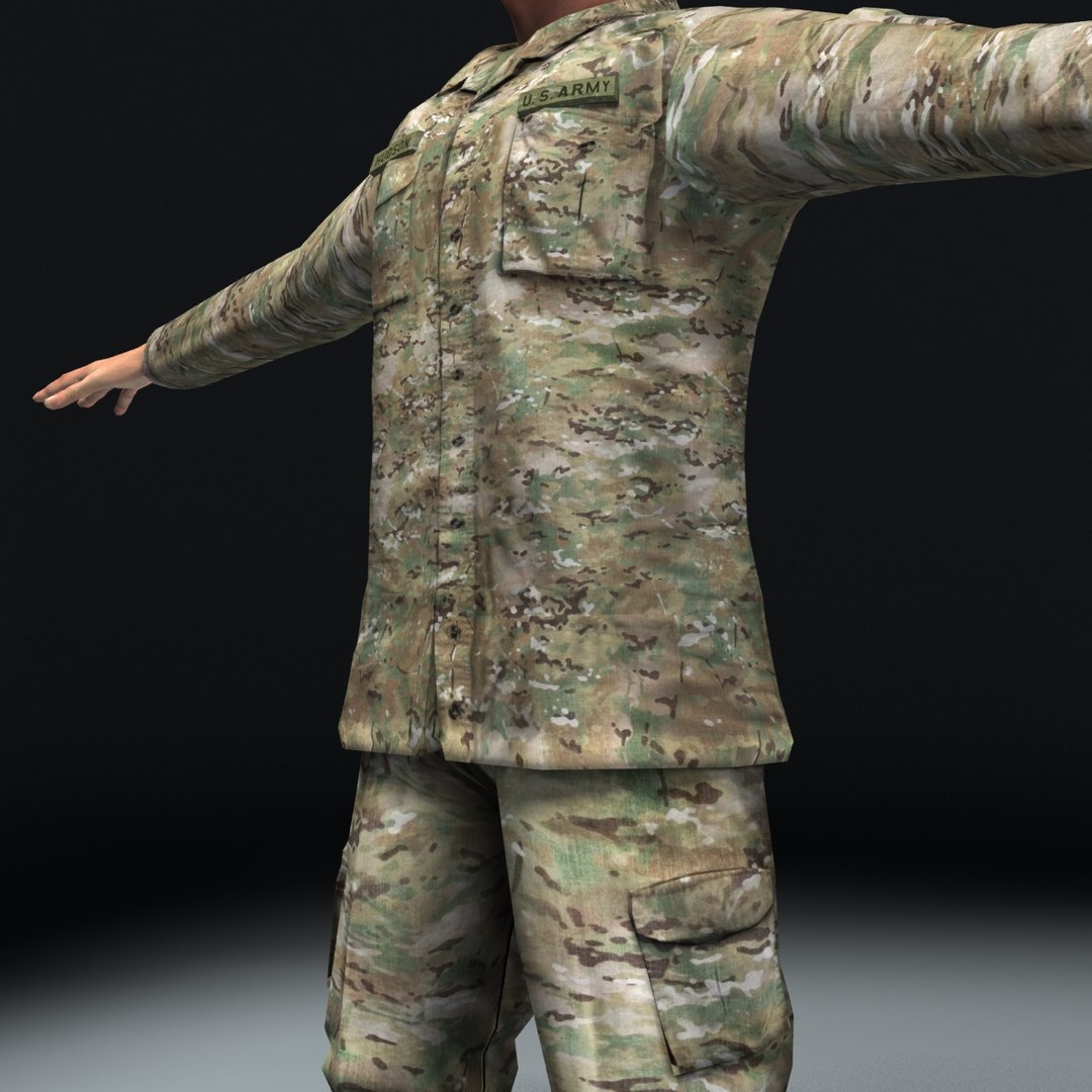 Army Soldier Multicam 3d Max