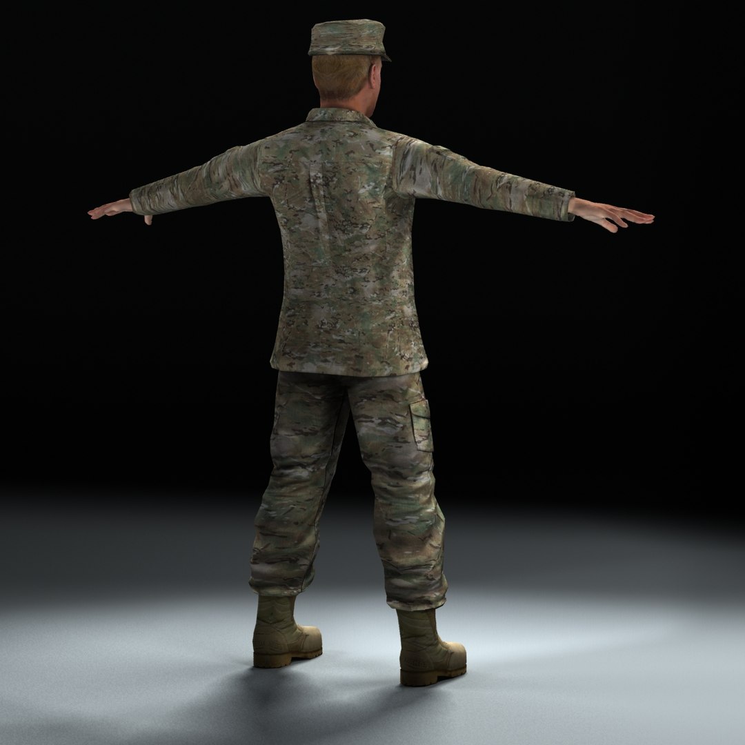 Army Soldier Multicam 3d Max