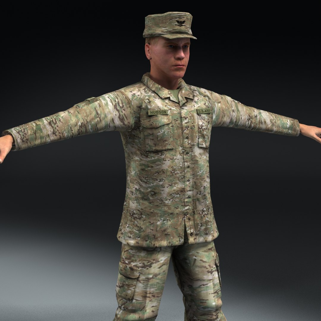Army Soldier Multicam 3d Max