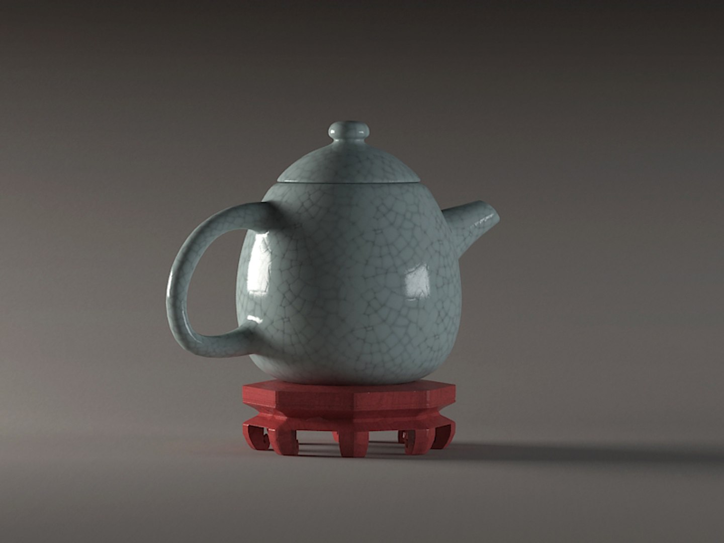 3D Green Glaze Opening Teapot - TurboSquid 1614405