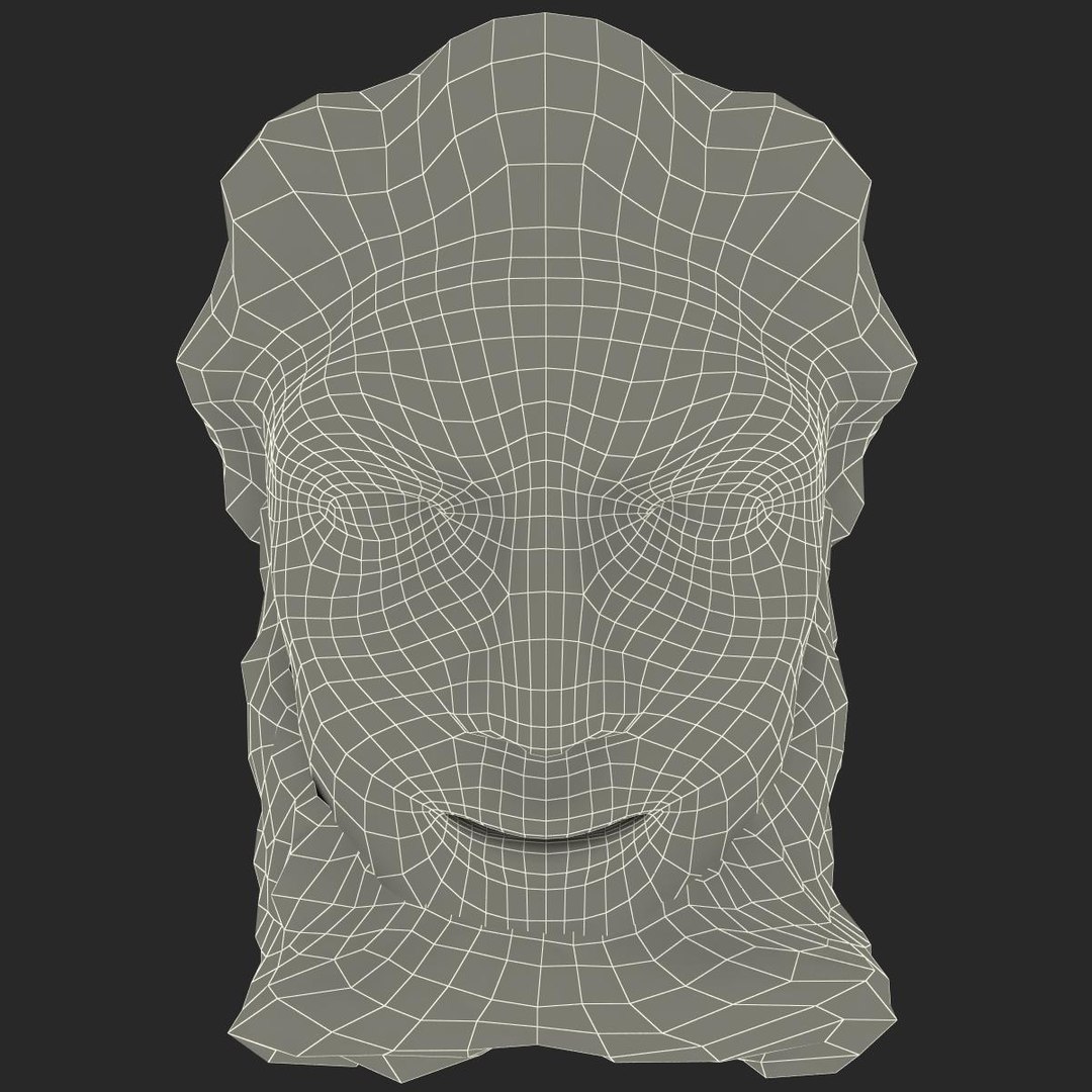 Satyr Face Statue 3 3ds