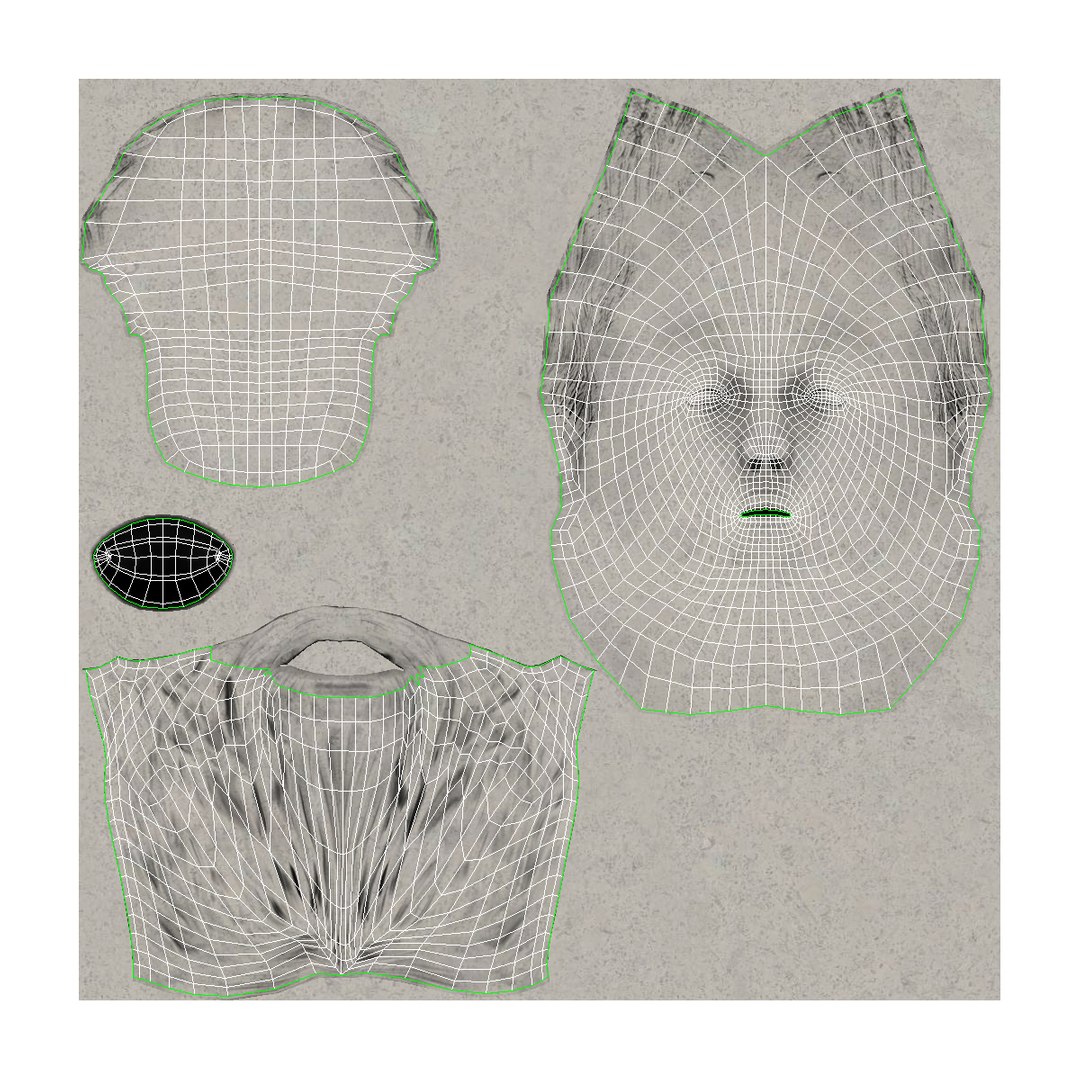 Satyr Face Statue 3 3ds