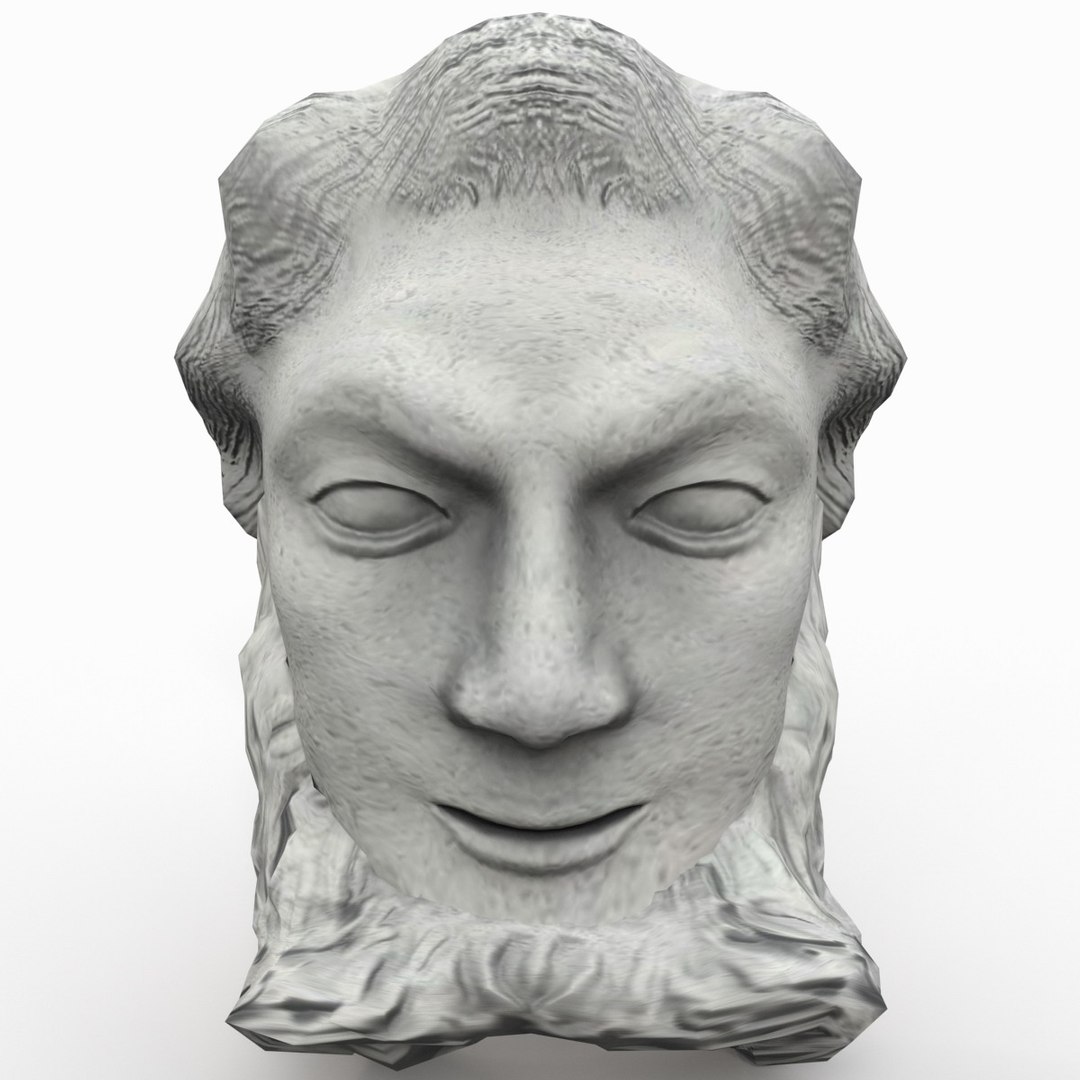 Satyr Face Statue 3 3ds