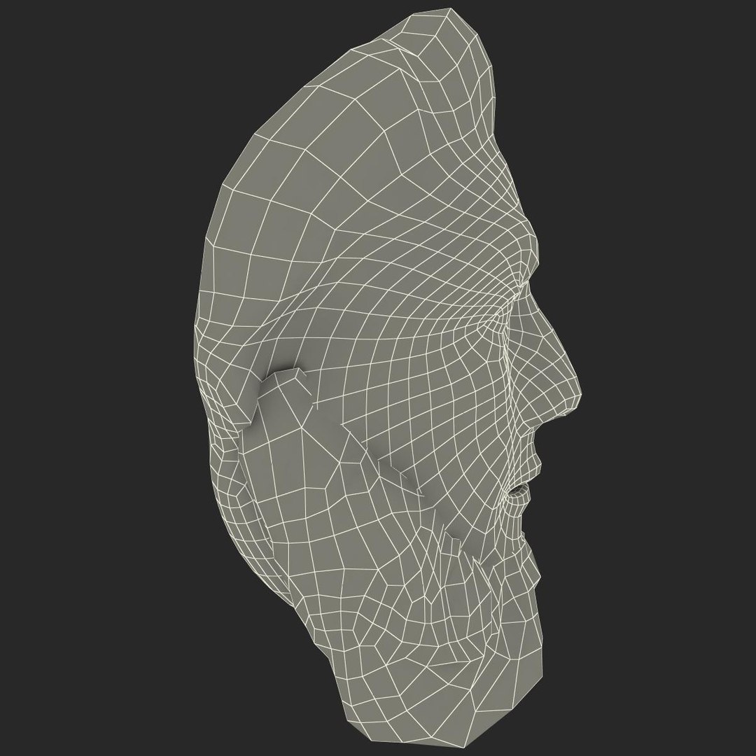 Satyr Face Statue 3 3ds