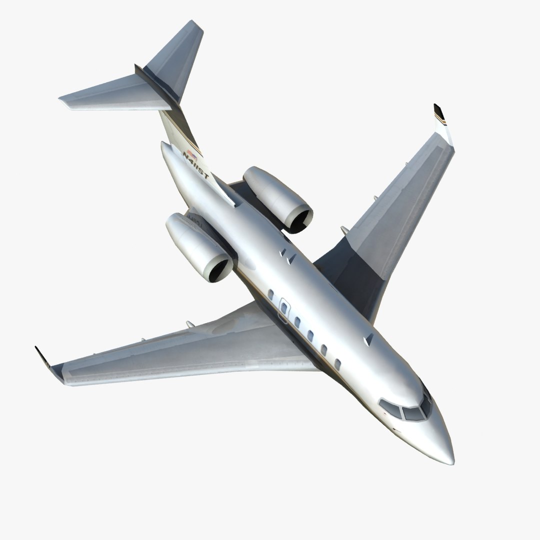 bombardier cl-350 business jet 3d model