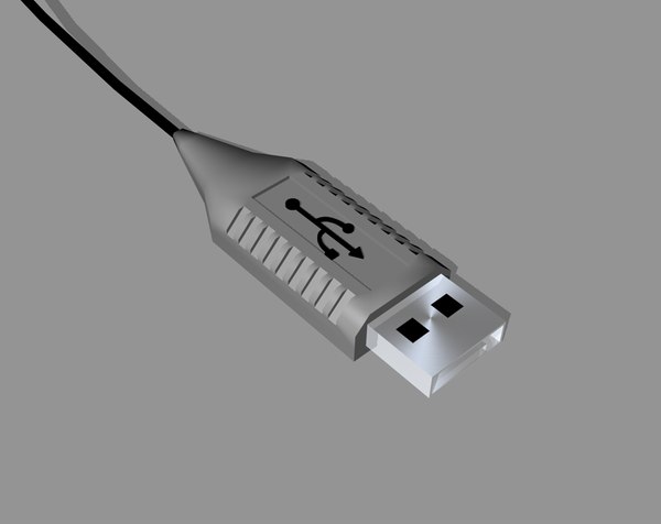 3d usb cord model