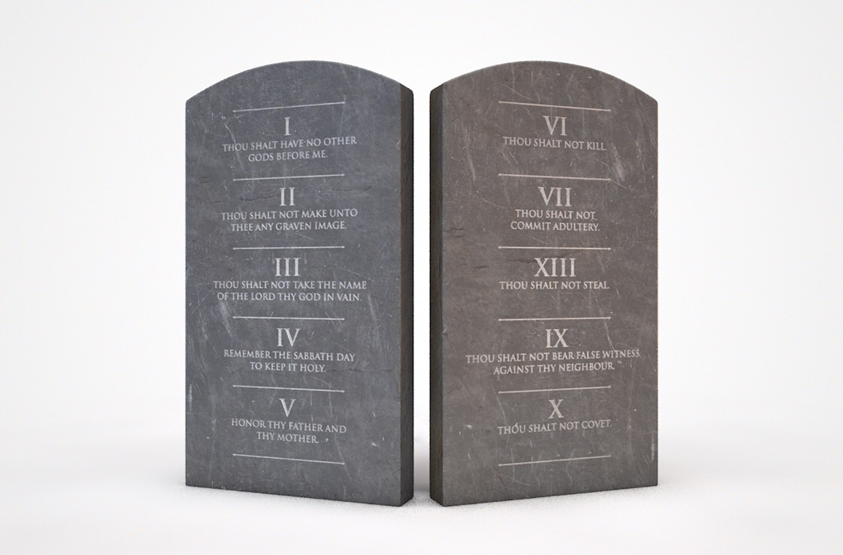 3D Model Tablets Commandments - TurboSquid 1471006