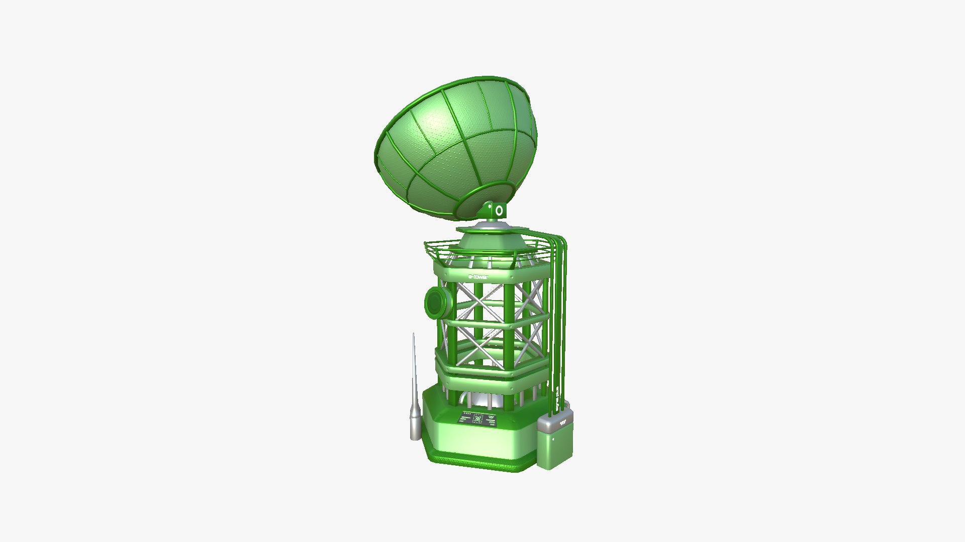 SciFi Antenna Tower A06 Green - Sci Fi Exterior Design 3D Model ...