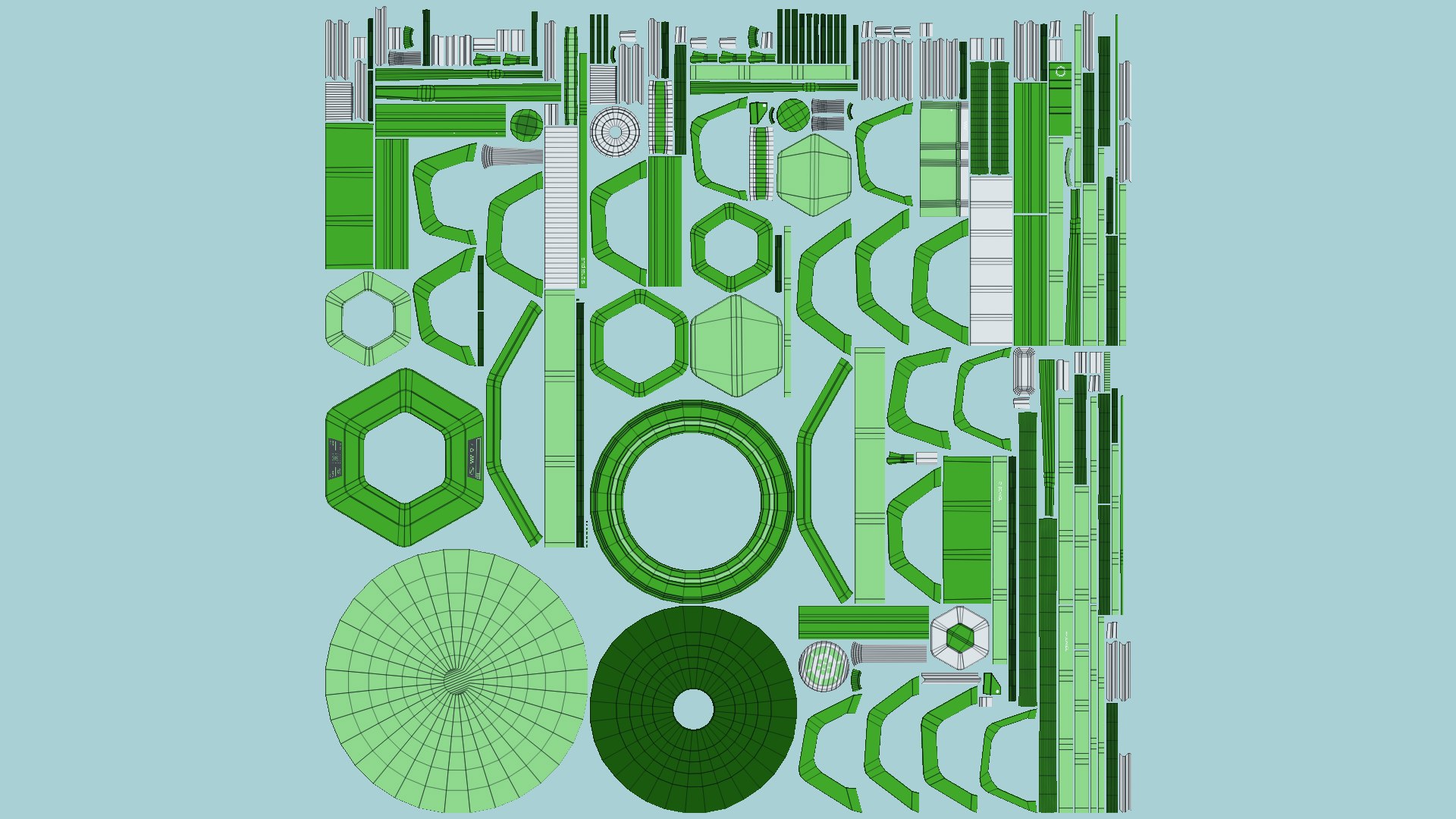 SciFi Antenna Tower A06 Green - Sci Fi Exterior Design 3D Model ...