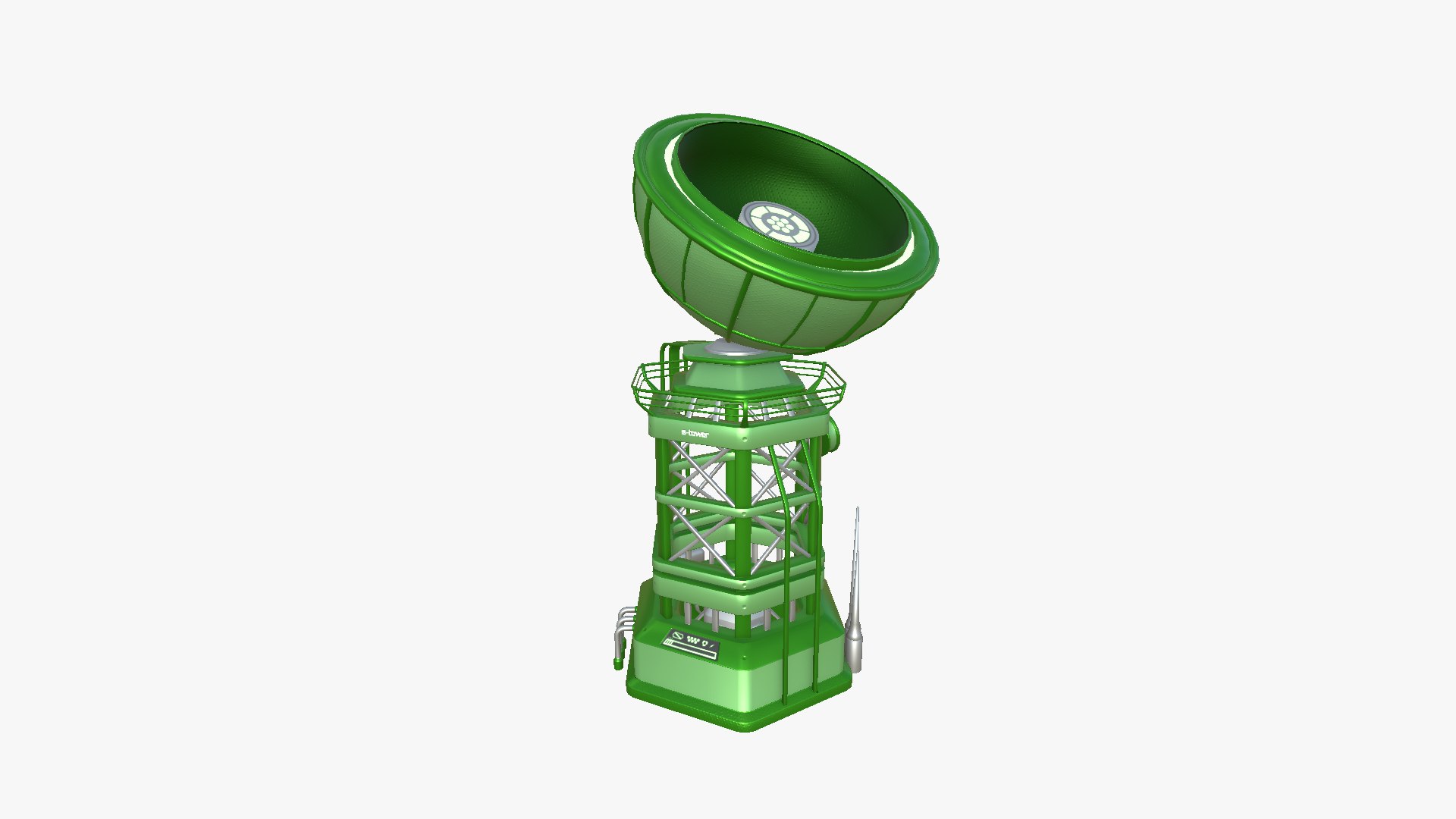 SciFi Antenna Tower A06 Green - Sci Fi Exterior Design 3D Model ...