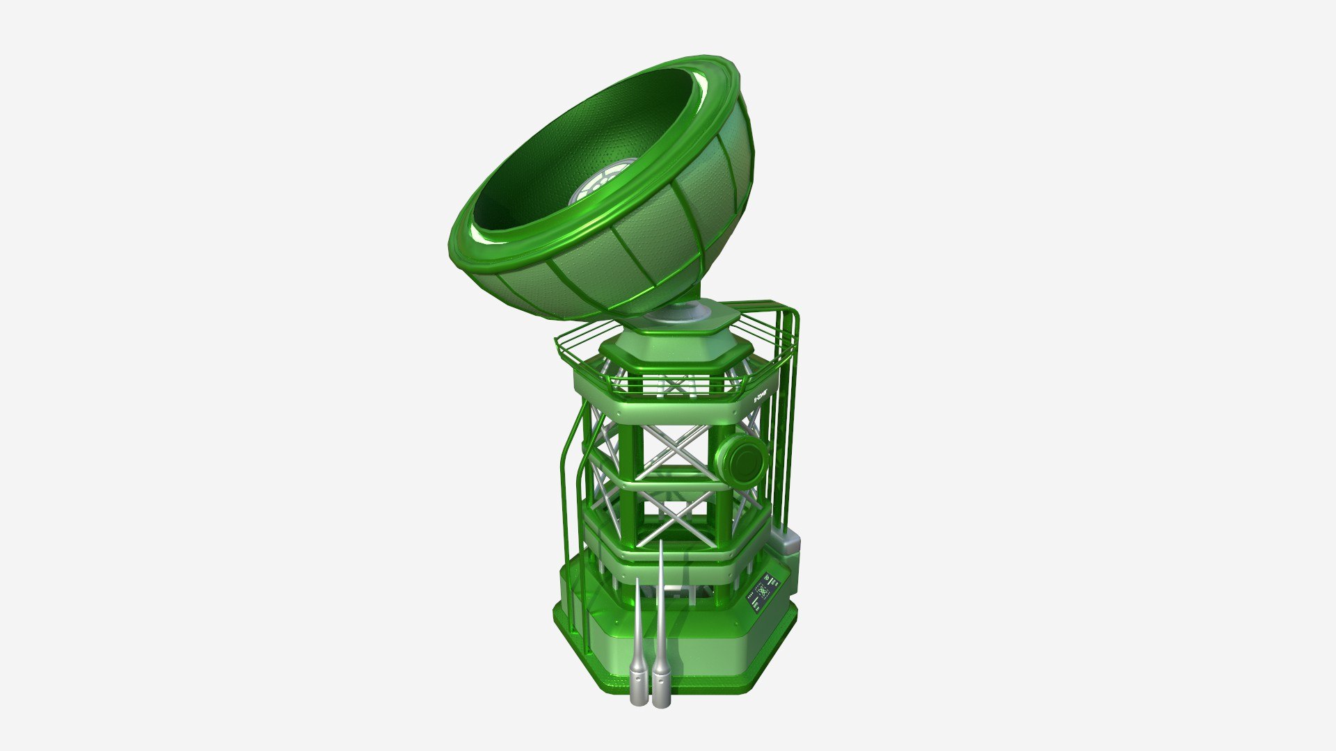 SciFi Antenna Tower A06 Green - Sci Fi Exterior Design 3D Model ...