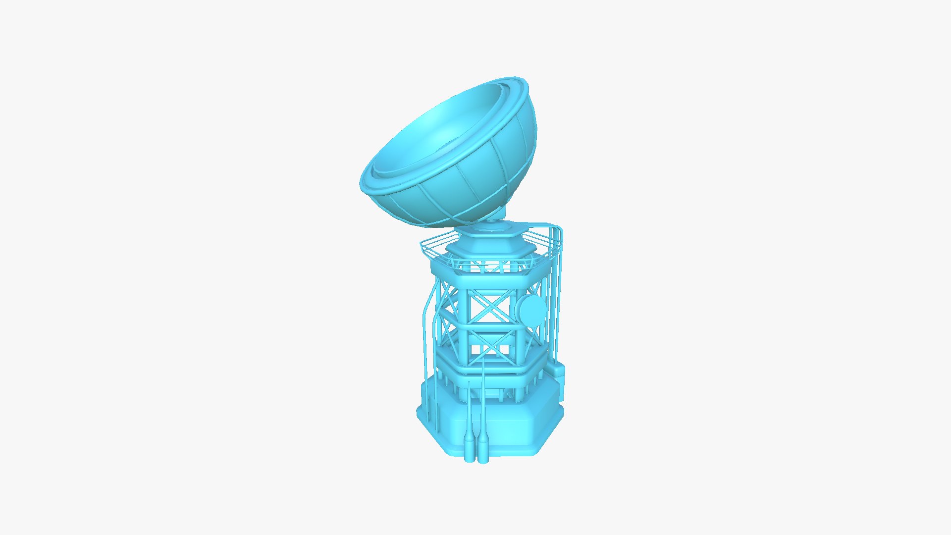 SciFi Antenna Tower A06 Green - Sci Fi Exterior Design 3D Model ...