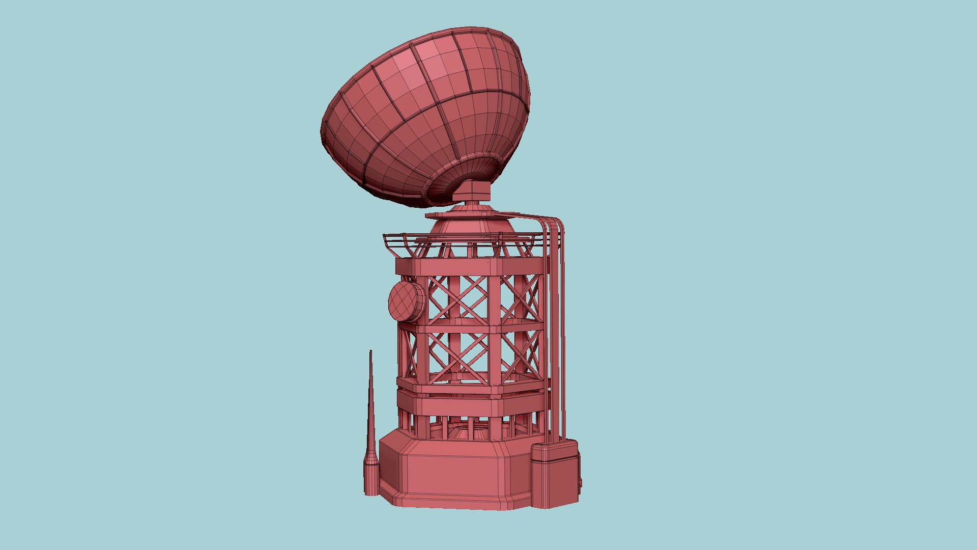 SciFi Antenna Tower A06 Green - Sci Fi Exterior Design 3D Model ...