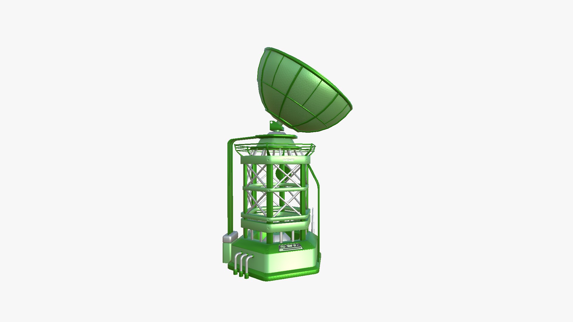 SciFi Antenna Tower A06 Green - Sci Fi Exterior Design 3D Model ...