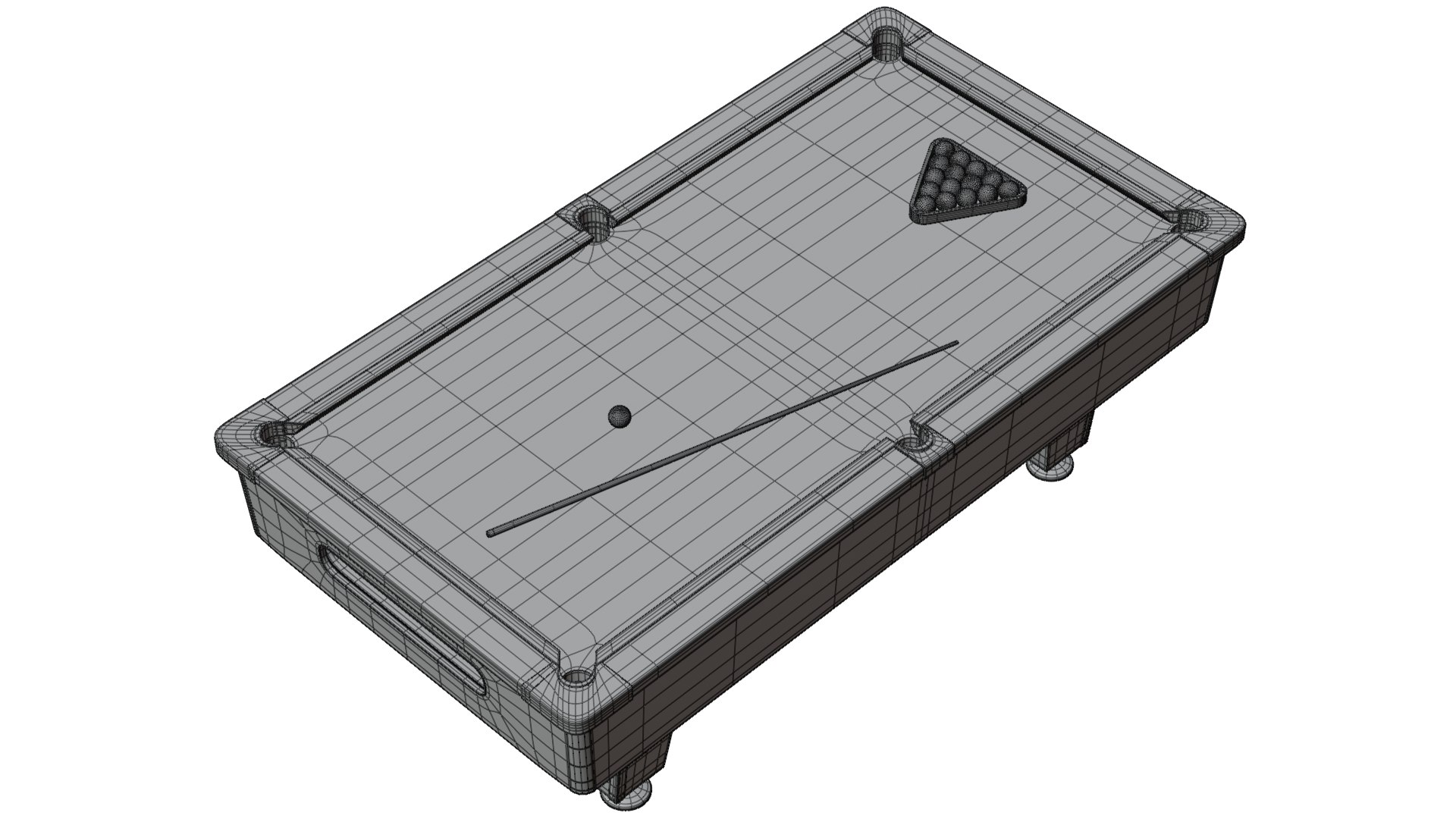3D PoolTable8foot 01 Model - TurboSquid 2252748