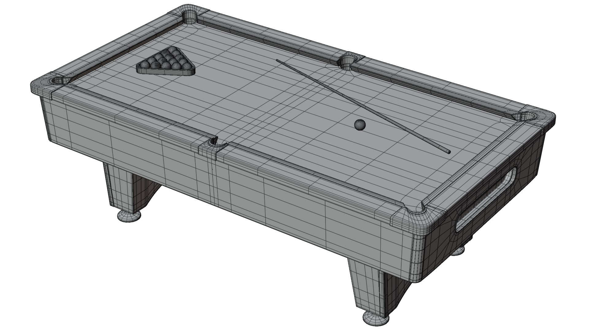 3D PoolTable8foot 01 Model - TurboSquid 2252748