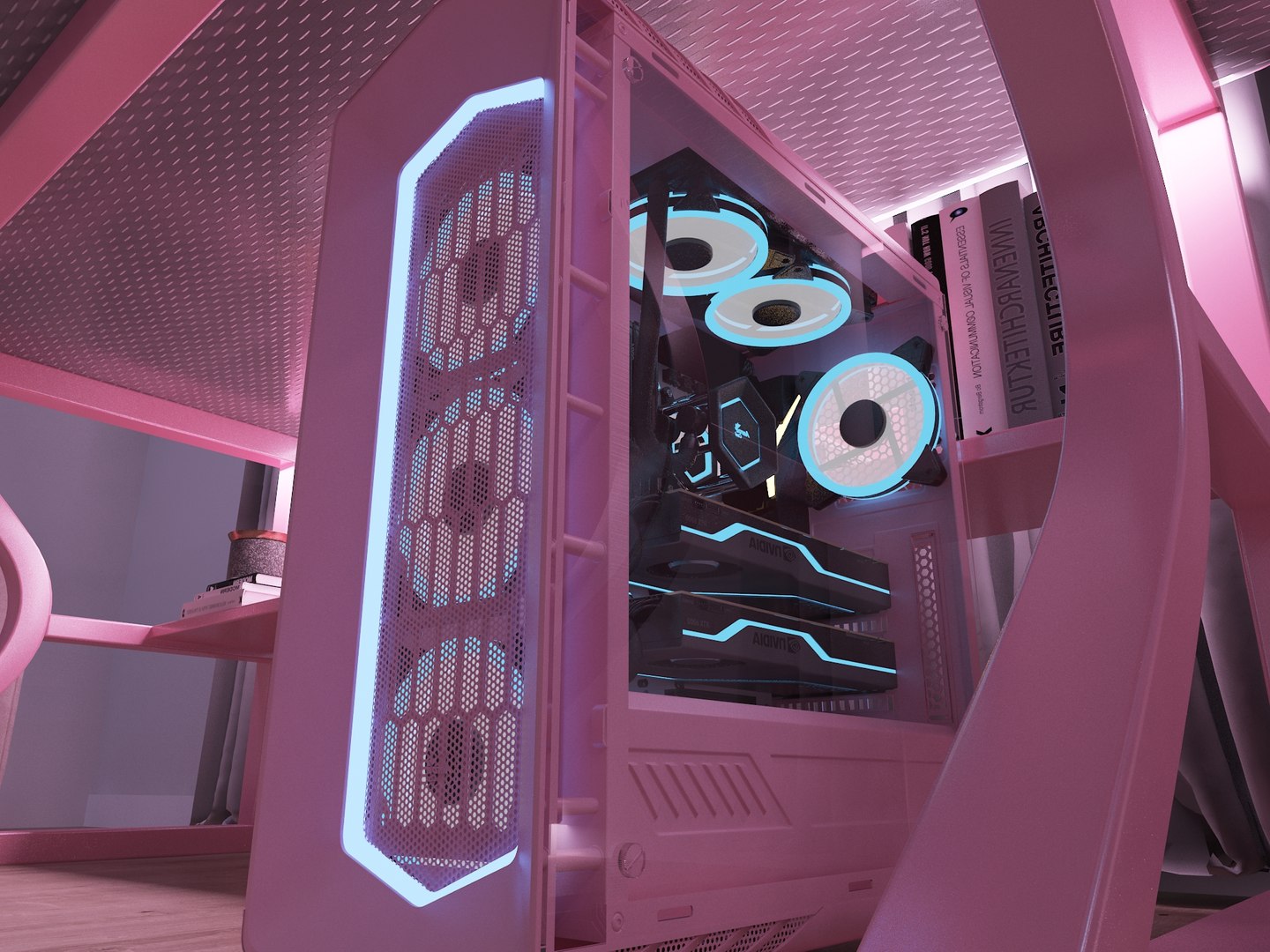 Playroom Esports Room Live Broadcast Room Pink Esports Room 3D Model ...