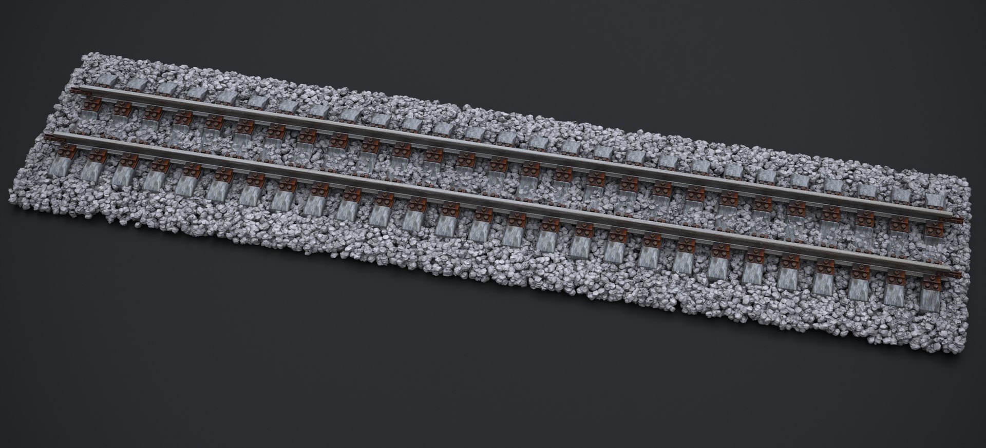 3D Model HO SCALE 9 INCH STRAIGHT TRACK 2024 - TurboSquid 2239889