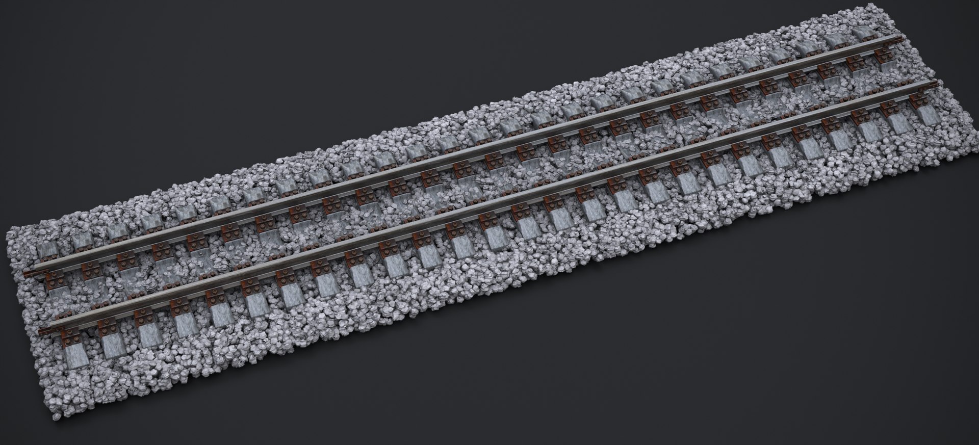 3D Model HO SCALE 9 INCH STRAIGHT TRACK 2024 - TurboSquid 2239889