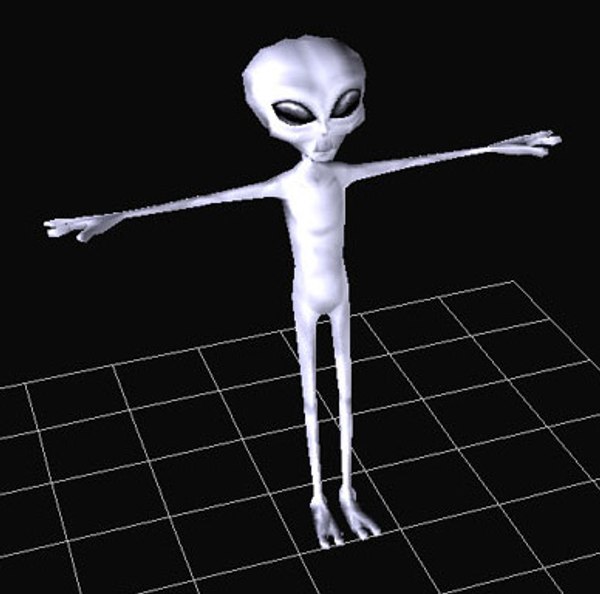 3D Lightwave alien low polygon